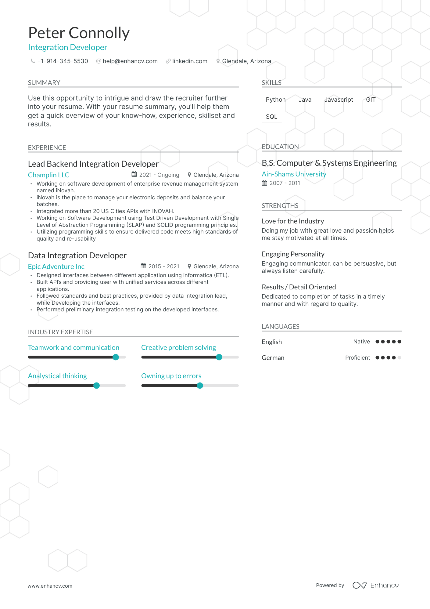 Integration Developer Resume Examples & Guide for 2023 (Layout, Skills ...