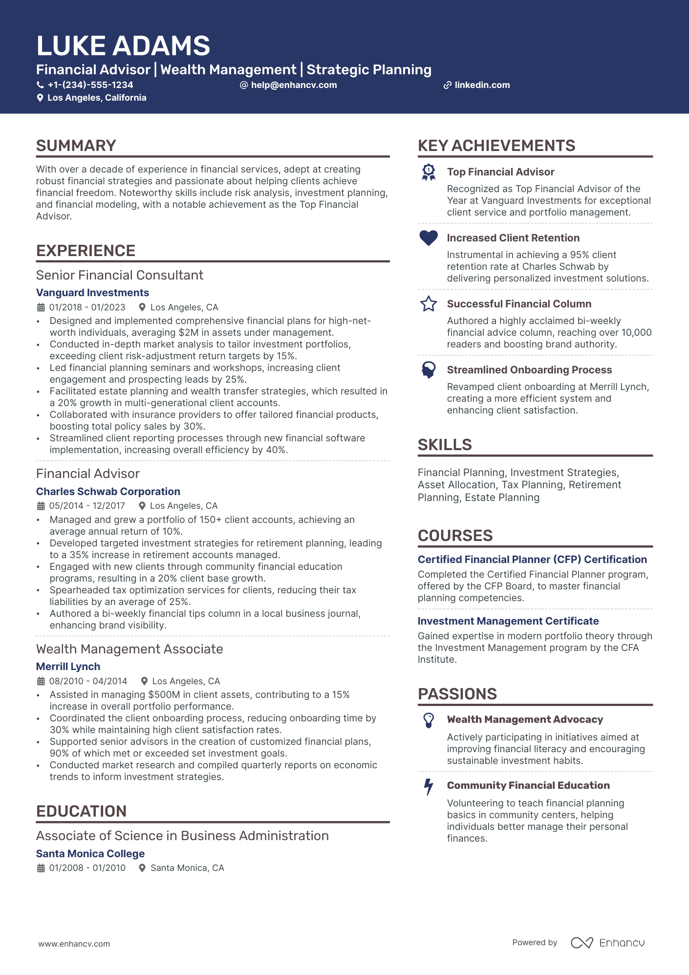 10 Financial Professional Resume Examples & Guide for 2026