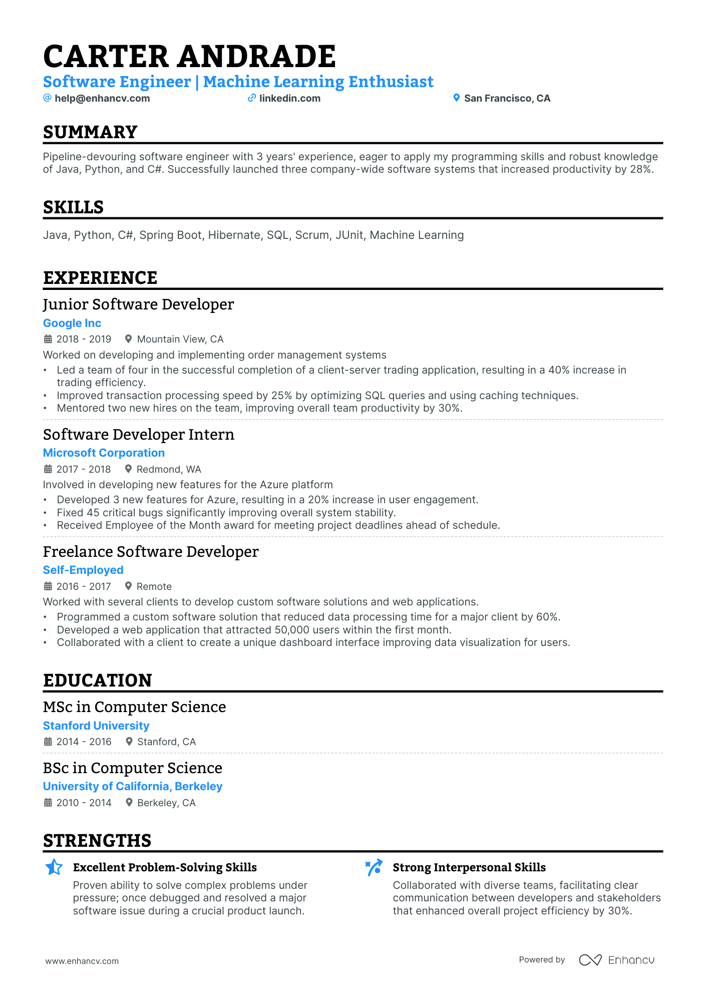 10 Software Engineer New Grad Resume Examples & Guide for 2025