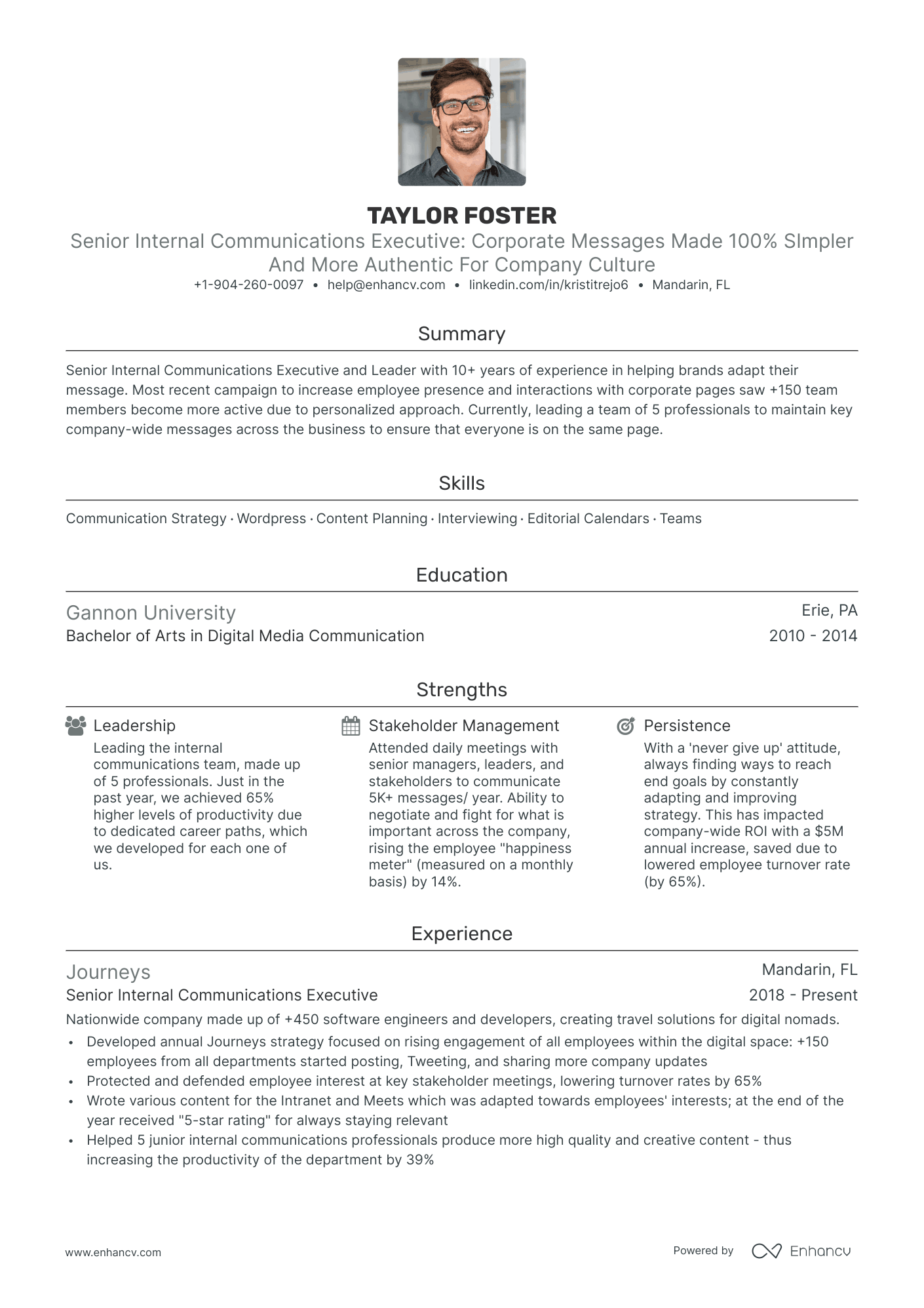 5 Internal Communications Resume Examples & Guide for 2024