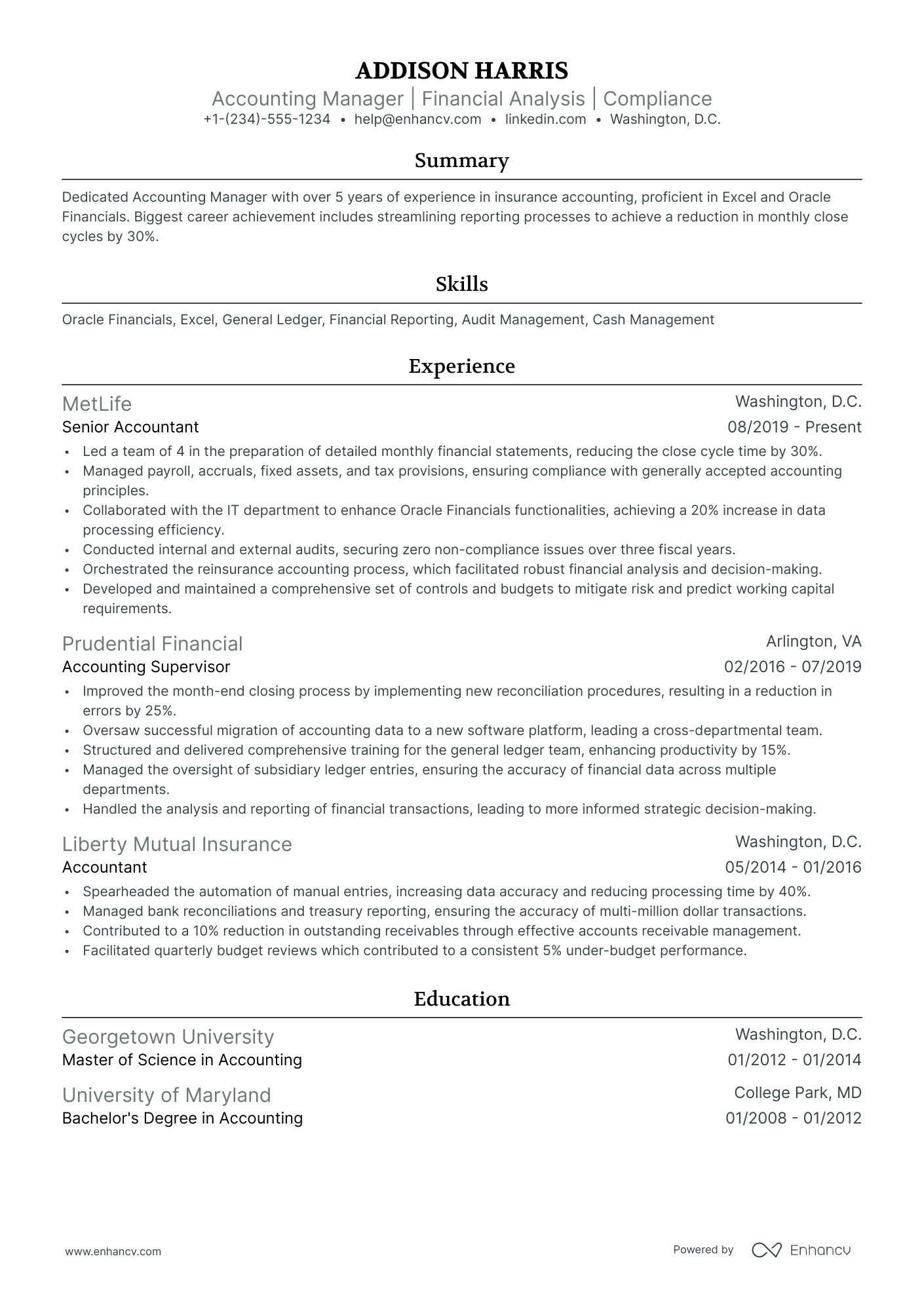 10 General Ledger Accounting Resume Examples & Guide For 2025