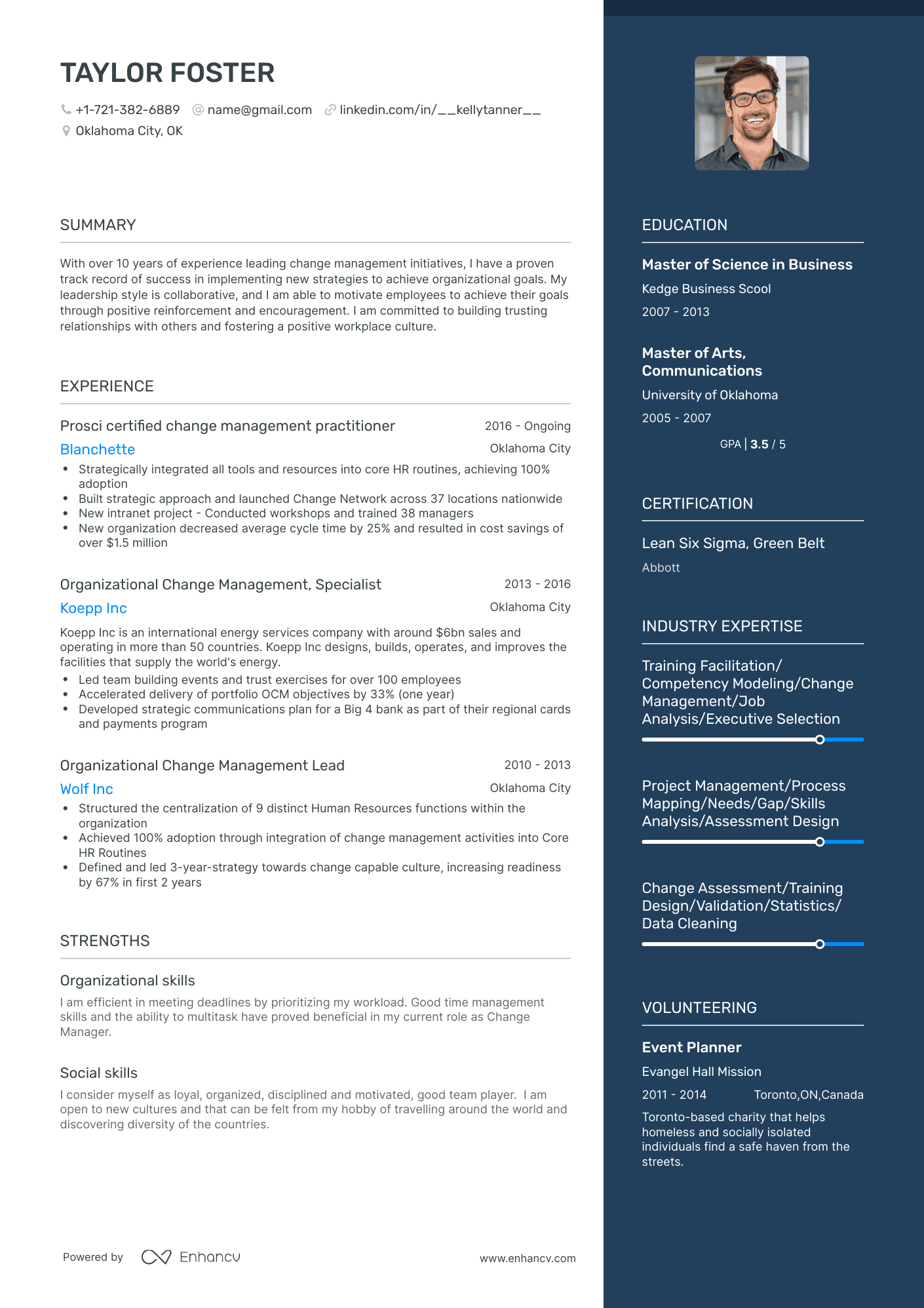 5 Change Management Resume Examples & Guide for 2024