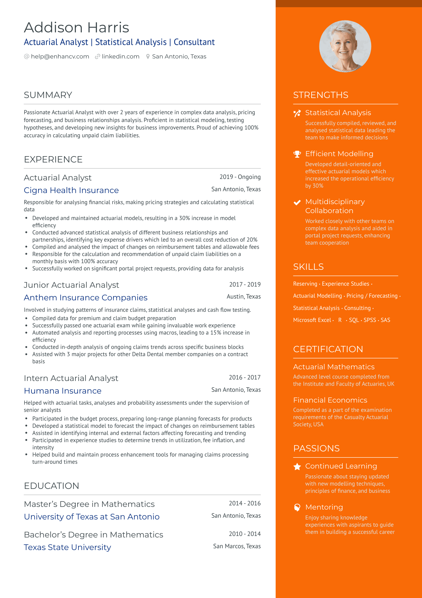 5 Actuary Resume Examples & Guide for 2024