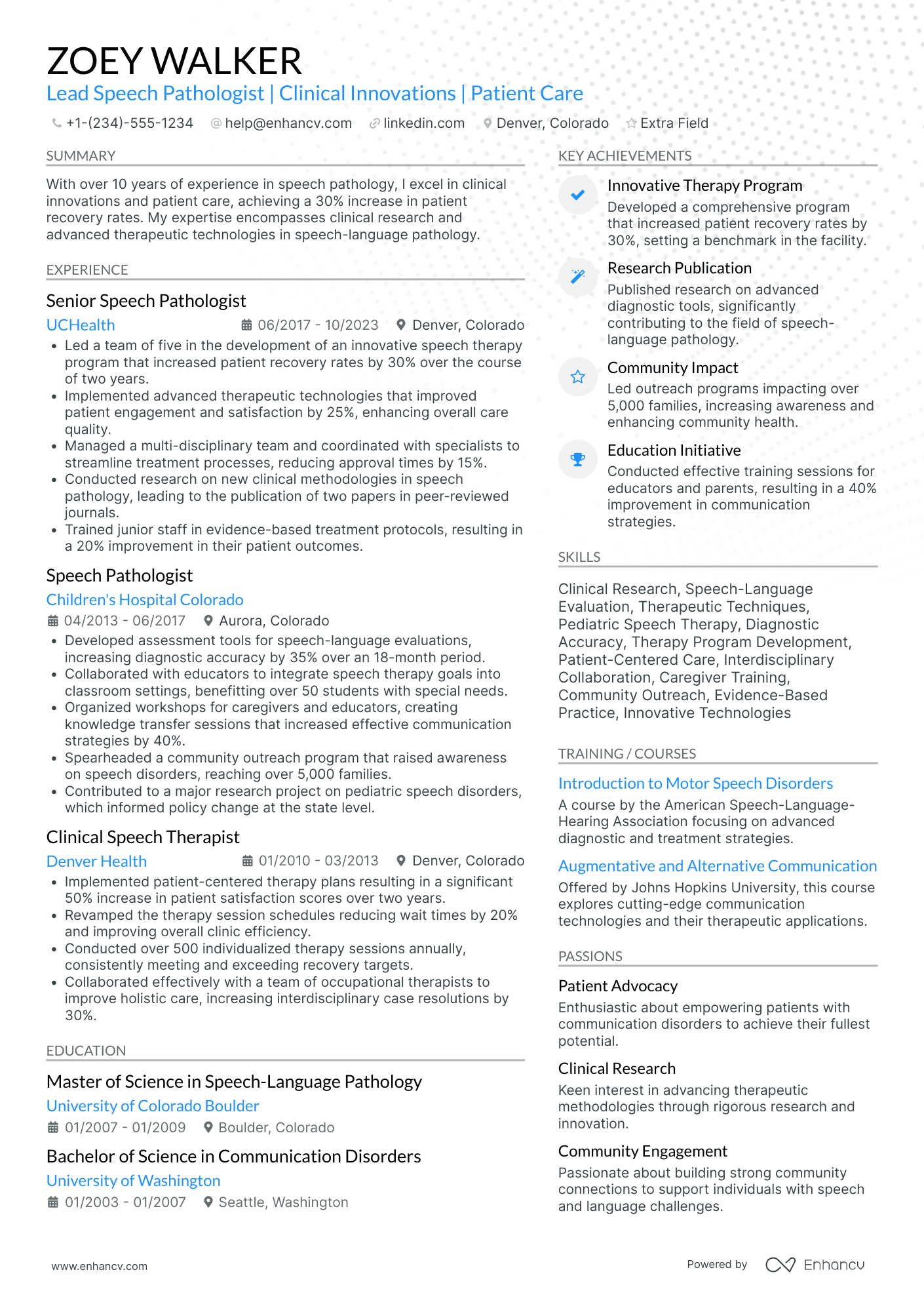 15 Speech Pathologist Resume Examples & Guide for 2025