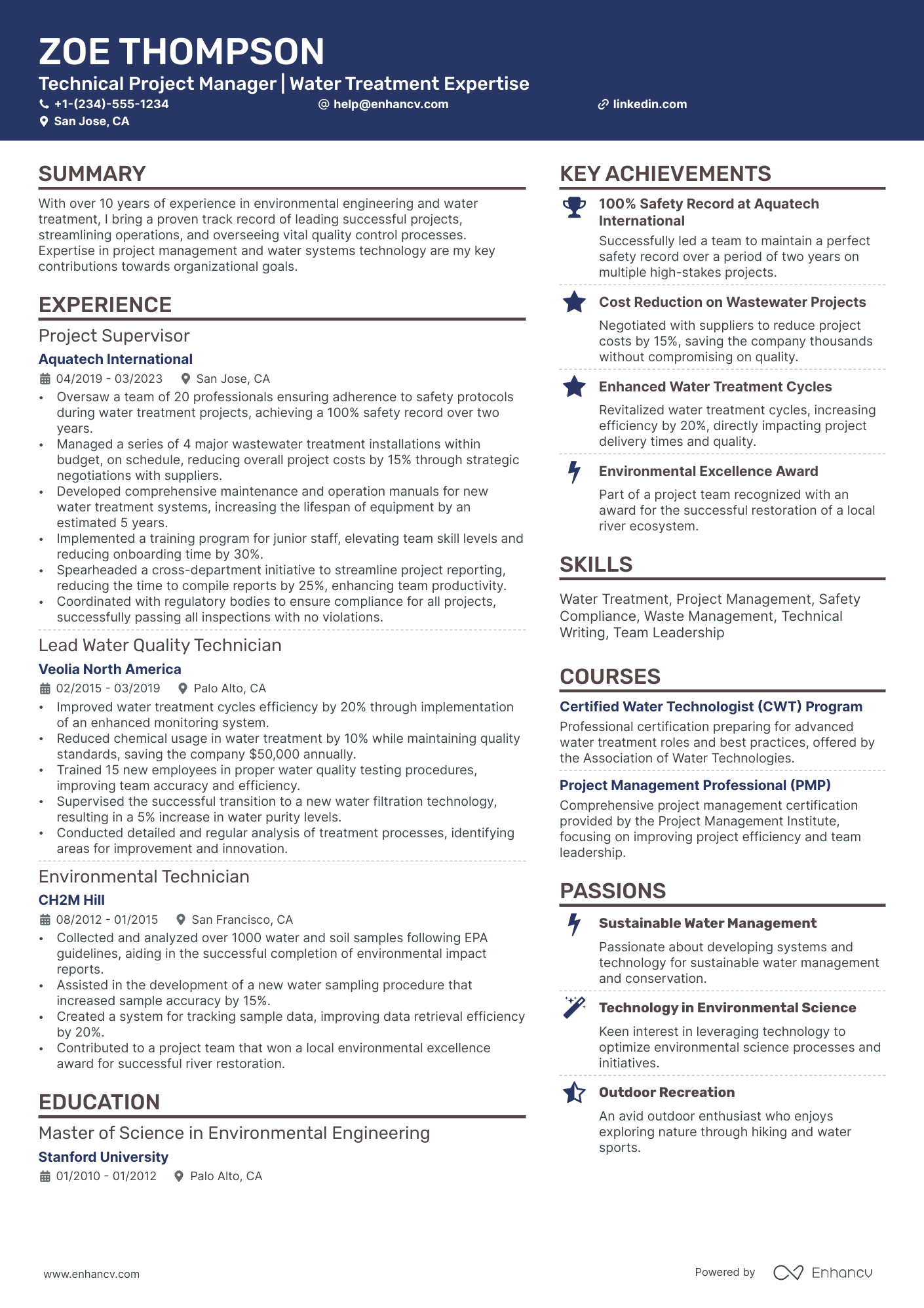 10 Environmental Consultant Resume Examples & Guide for 2026