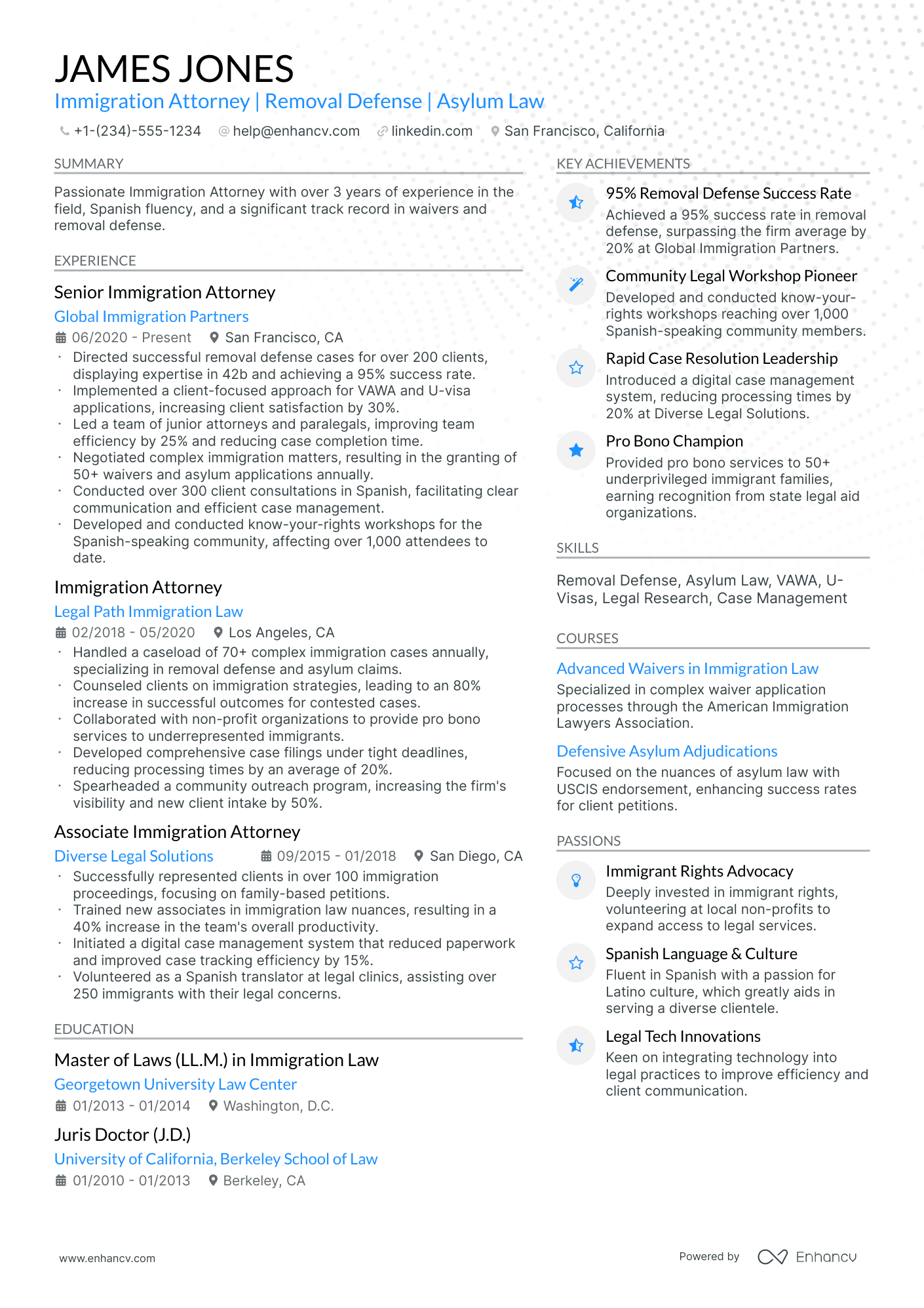 10 Immigration Lawyer Resume Examples & Guide for 2026