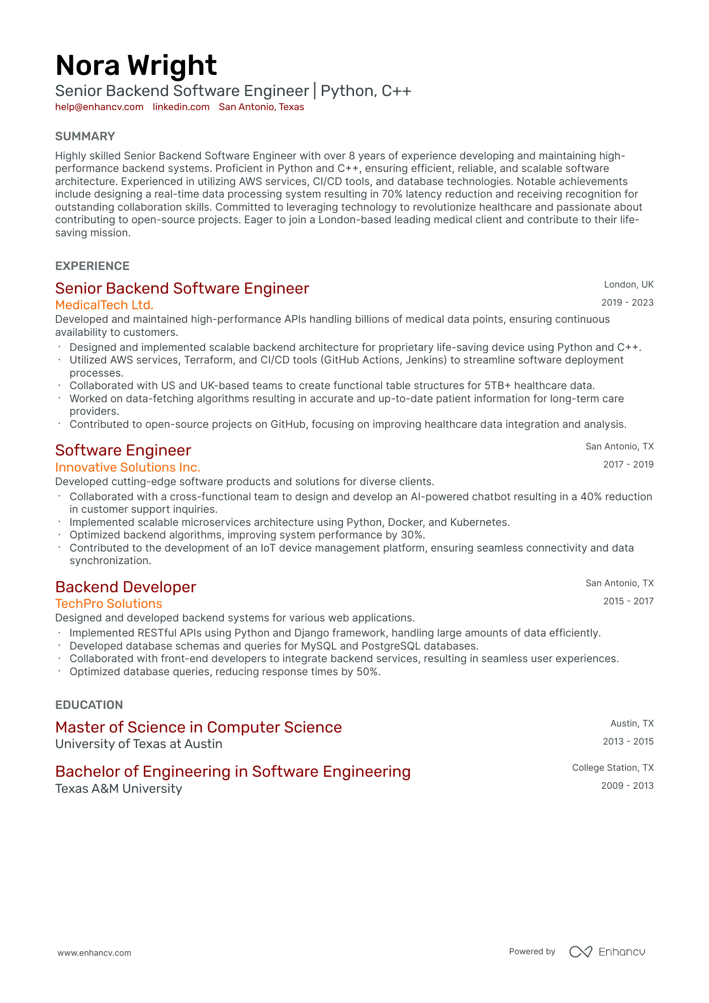 10 AWS Devops Resume Examples & Guide for 2025