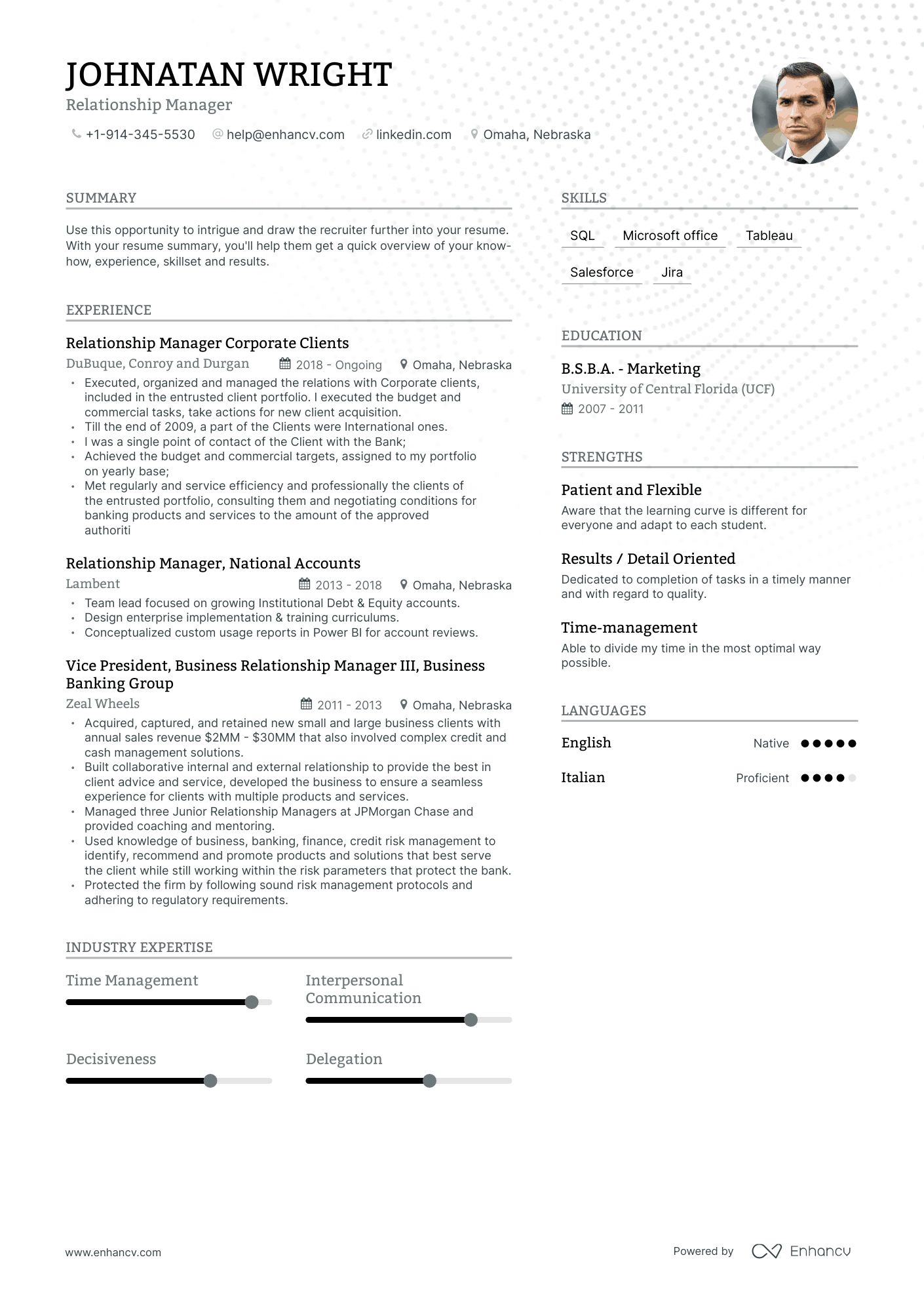 Relationship Manager Resume Examples & Guide for 2023 (Layout, Skills ...