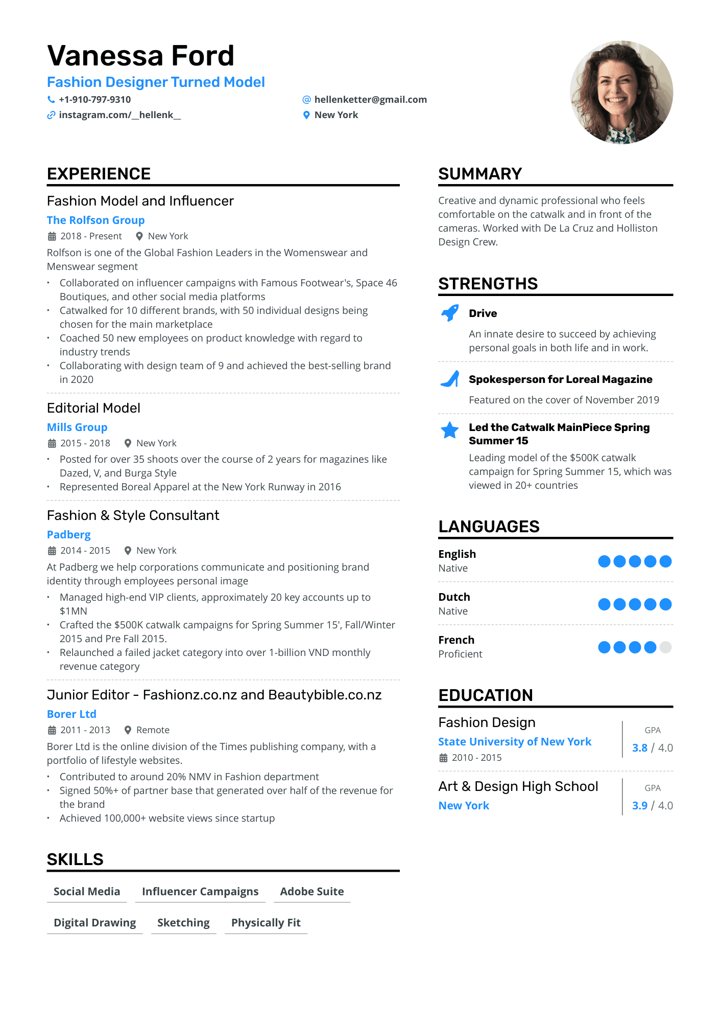 5 Model Resume Examples & Guide for 2025