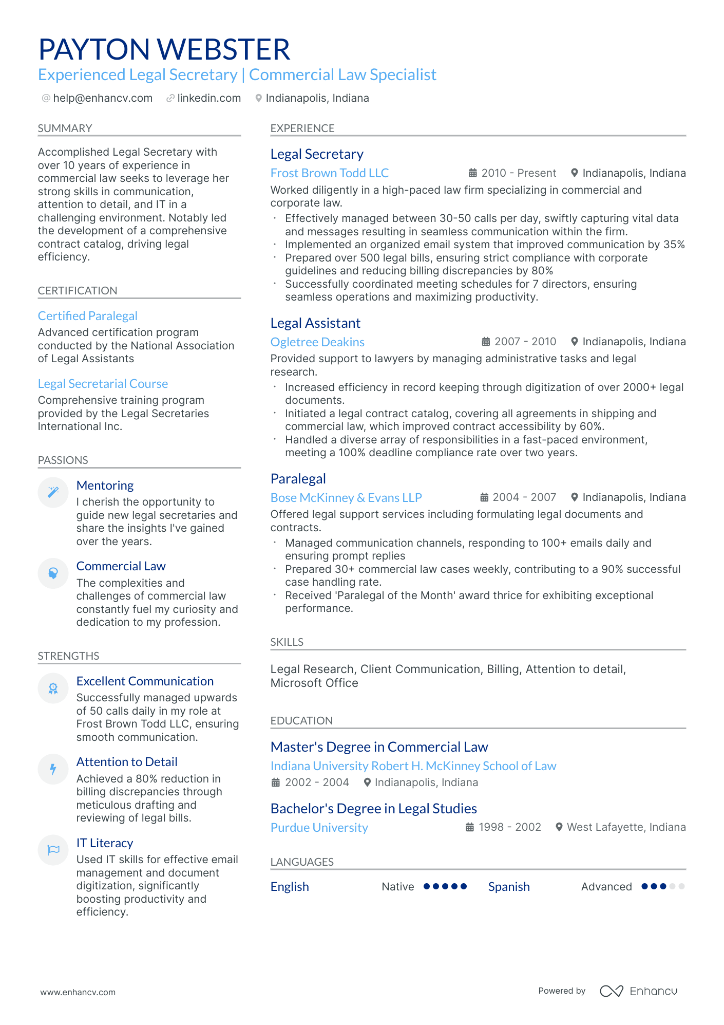 10 Legal Secretary Resume Examples & Guide for 2026