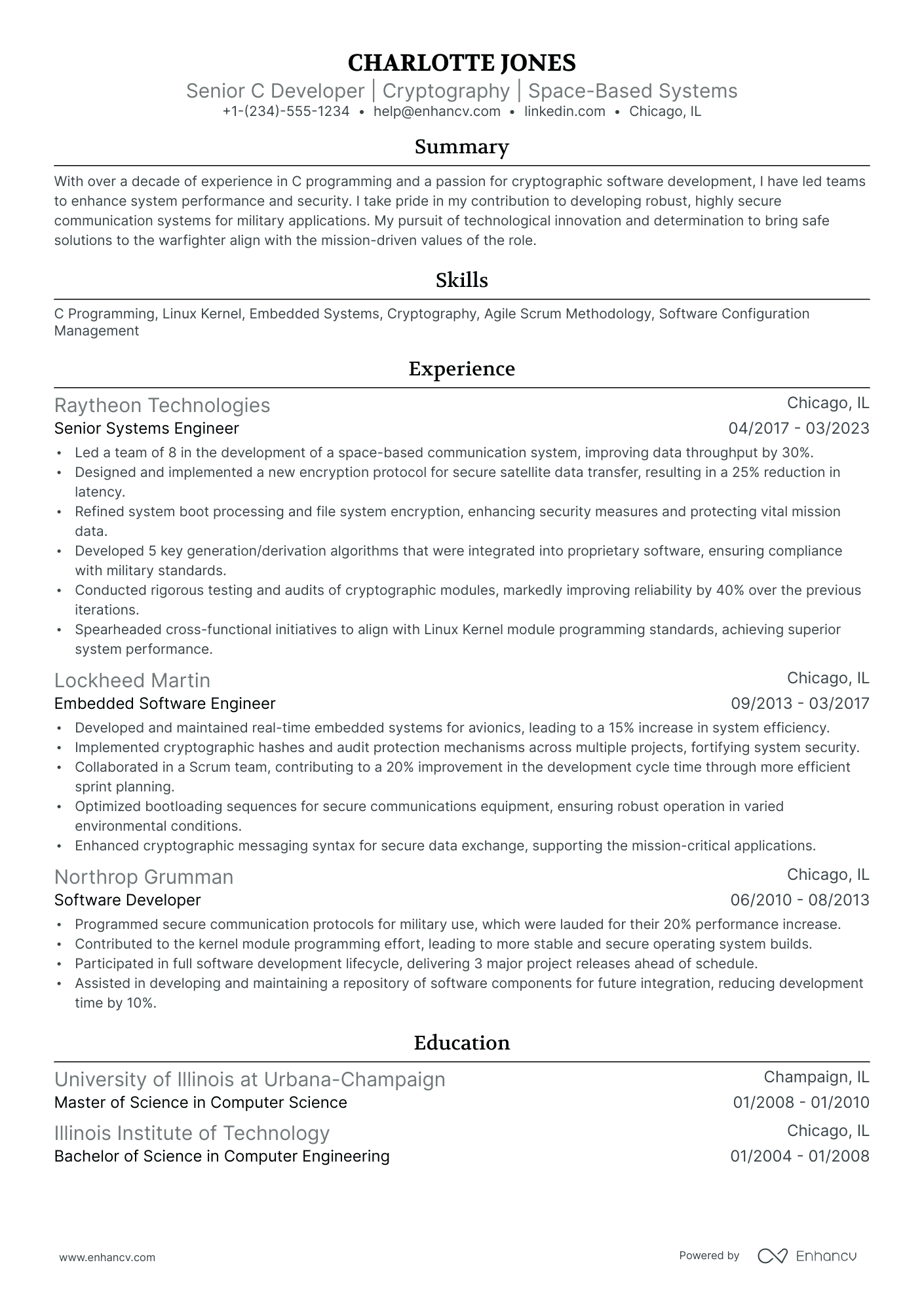 10 C Developer Resume Examples & Guide for 2025