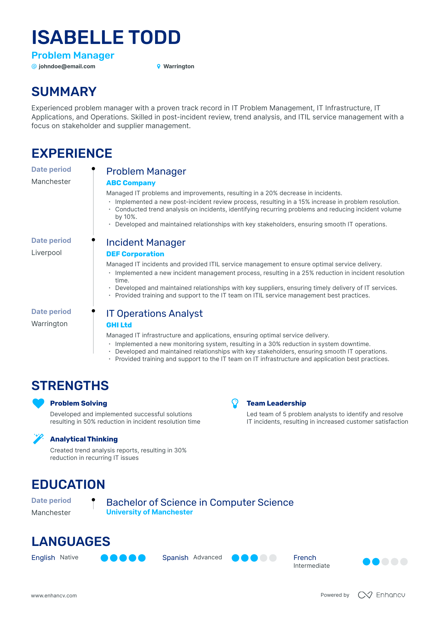 5 Problem Manager Resume Examples & Guide for 2023