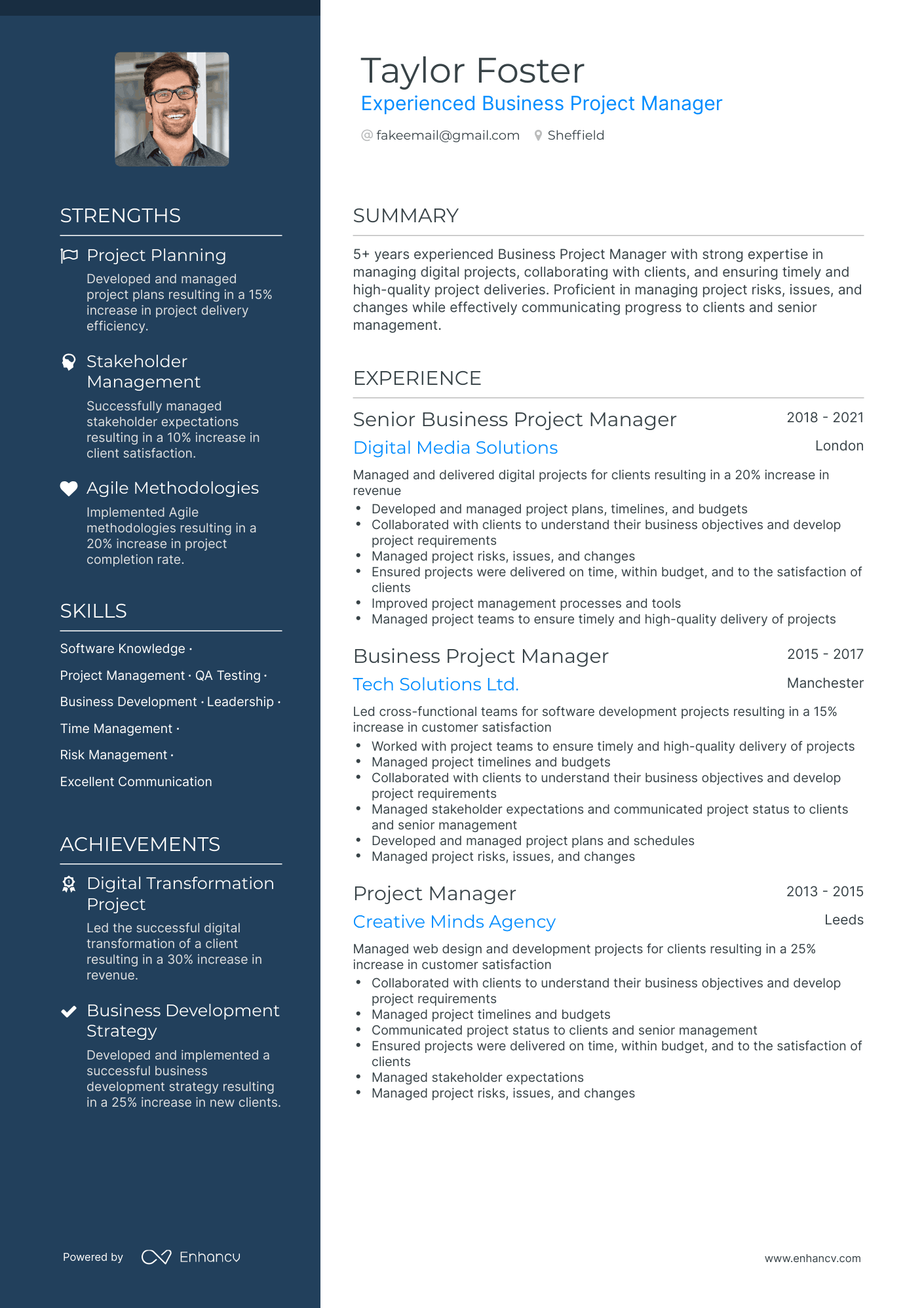 5 Business Project Manager Resume Examples & Guide for 2024