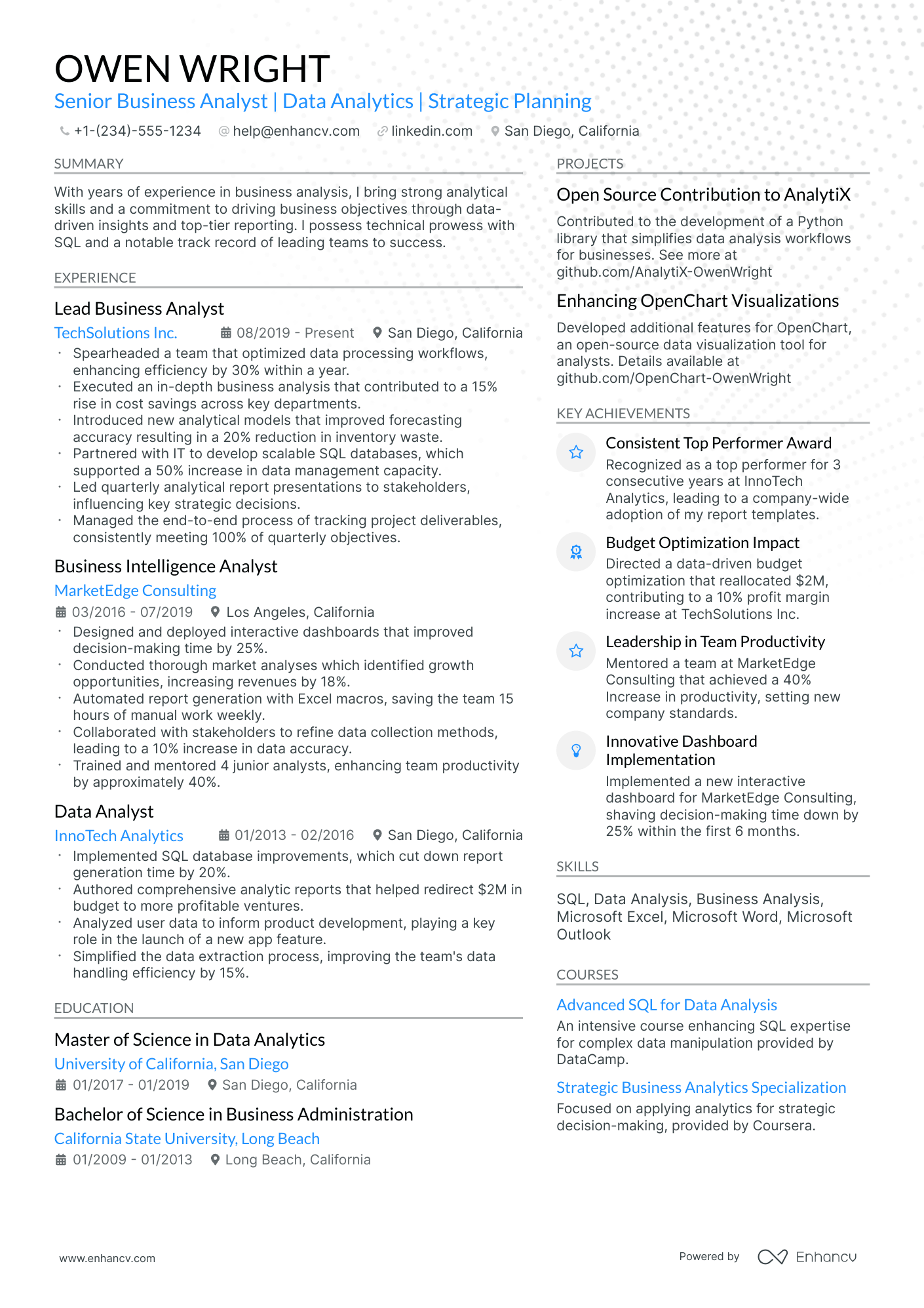 10 Excel Data Analyst Resume Examples & Guide for 2025