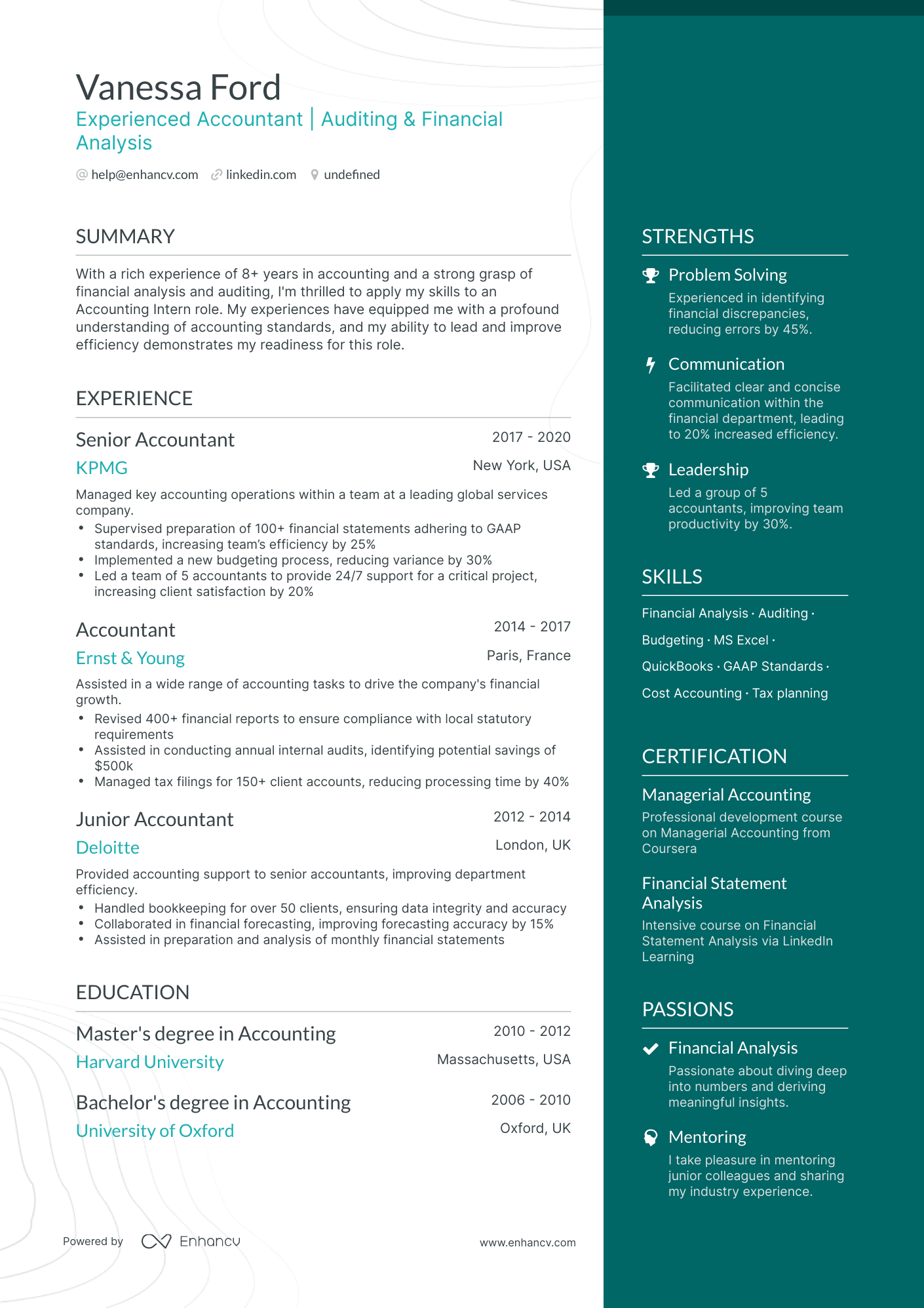 5 Accounting Intern Resume Examples & Guide for 2024