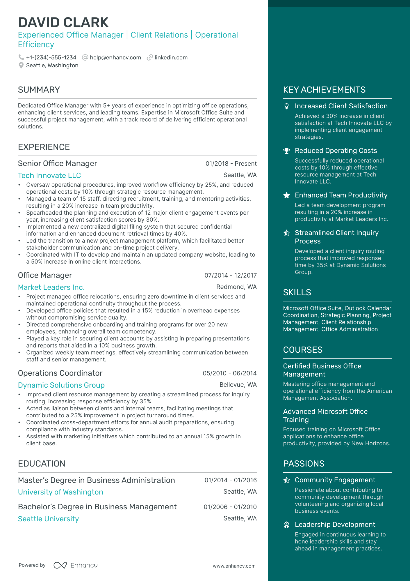 10 Business Office Manager Resume Examples & Guide for 2025