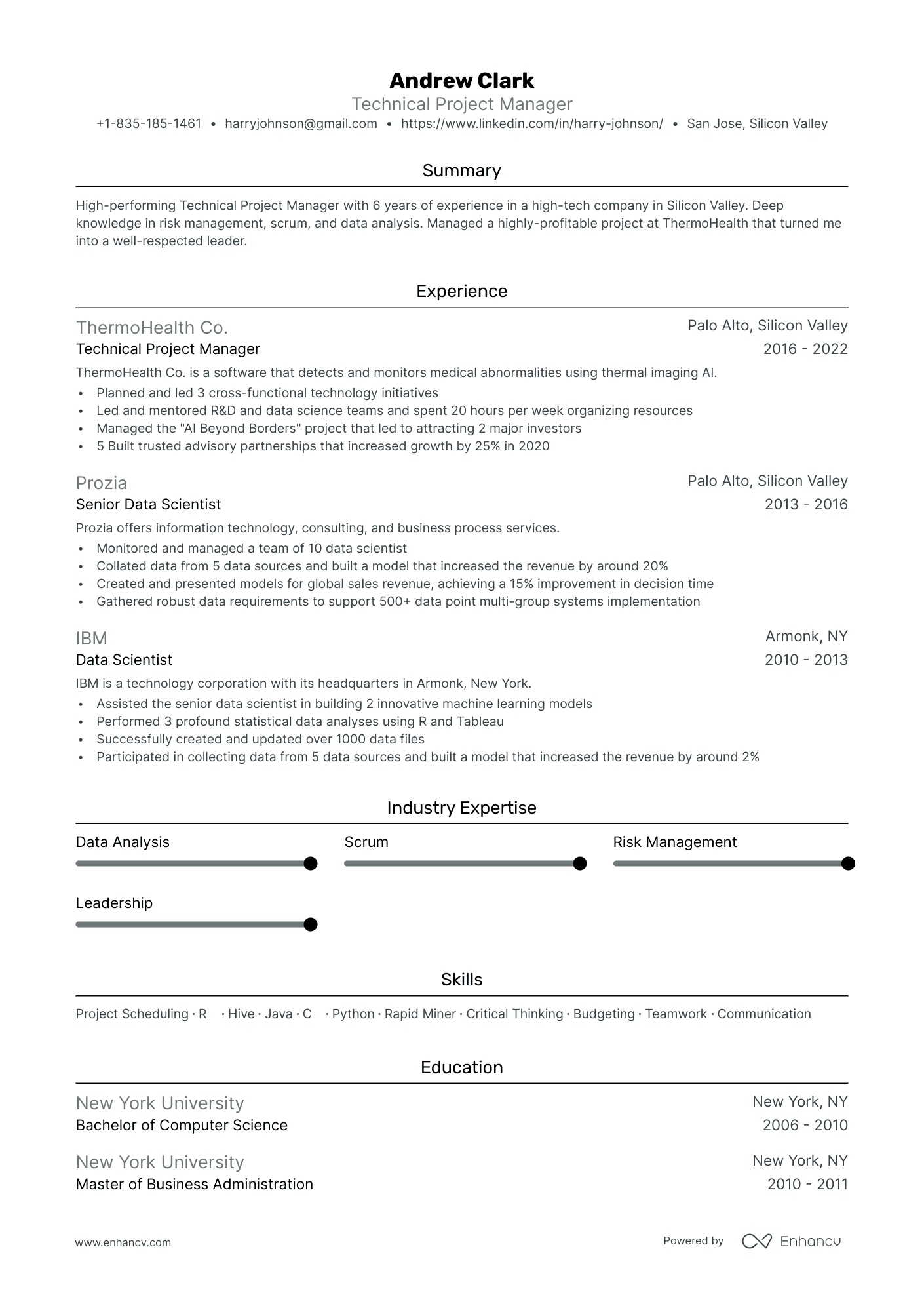 5 Silicon Valley Resume Examples & Guide for 2024