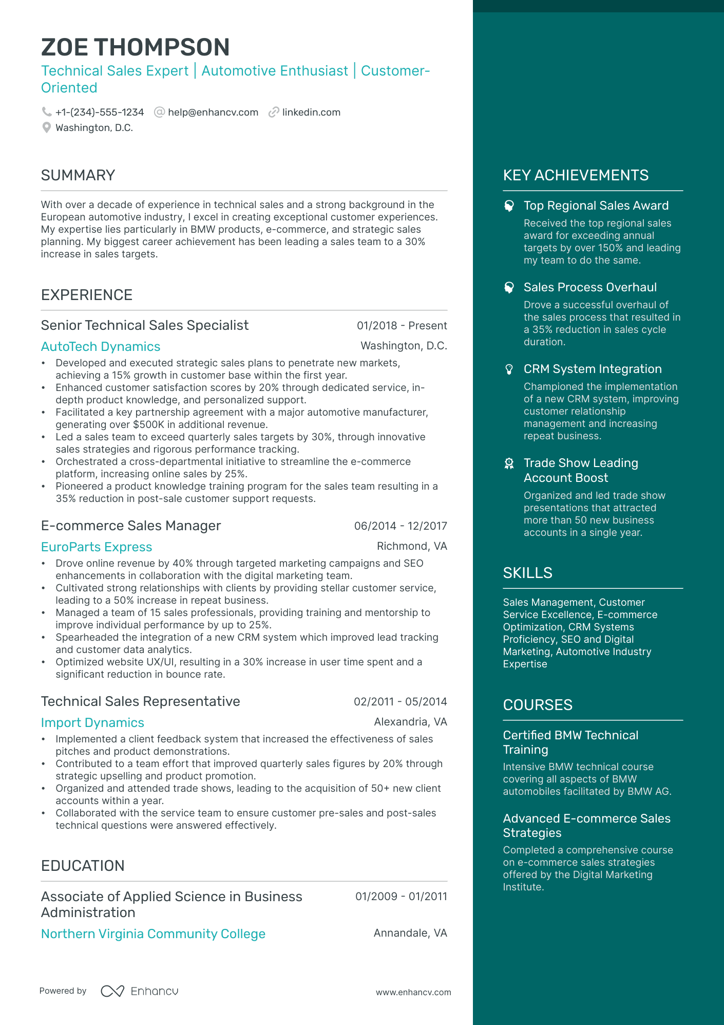 10 Technical Sales Representative Resume Examples & Guide for 2026