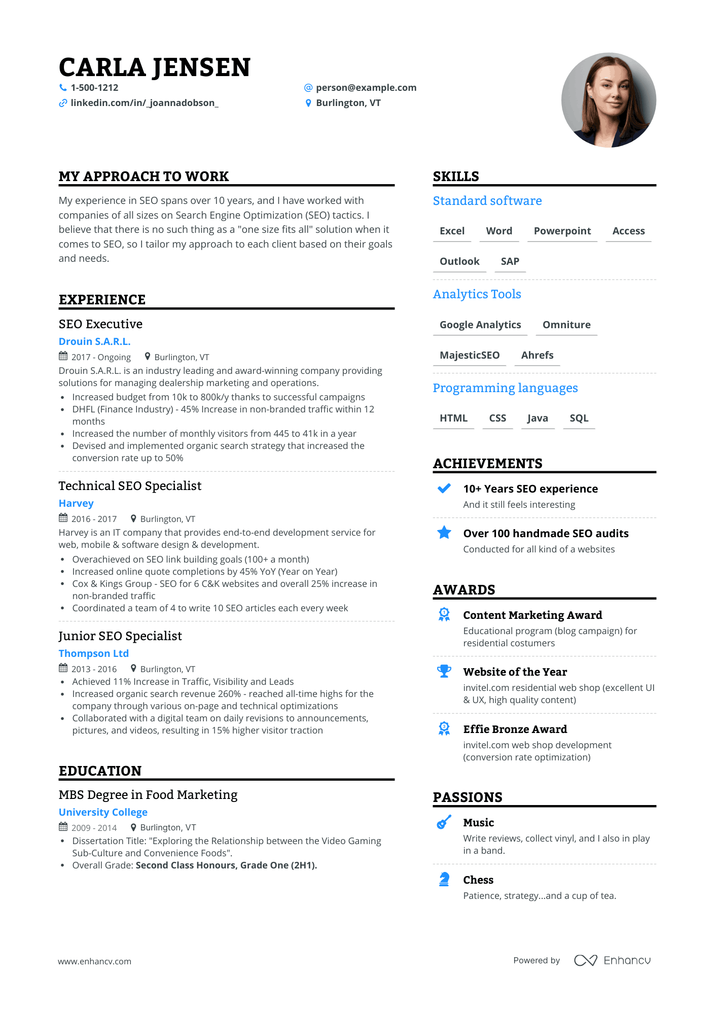 SEO Resume Examples & Guide for 2023 (Layout, Skills, Keywords & Job ...