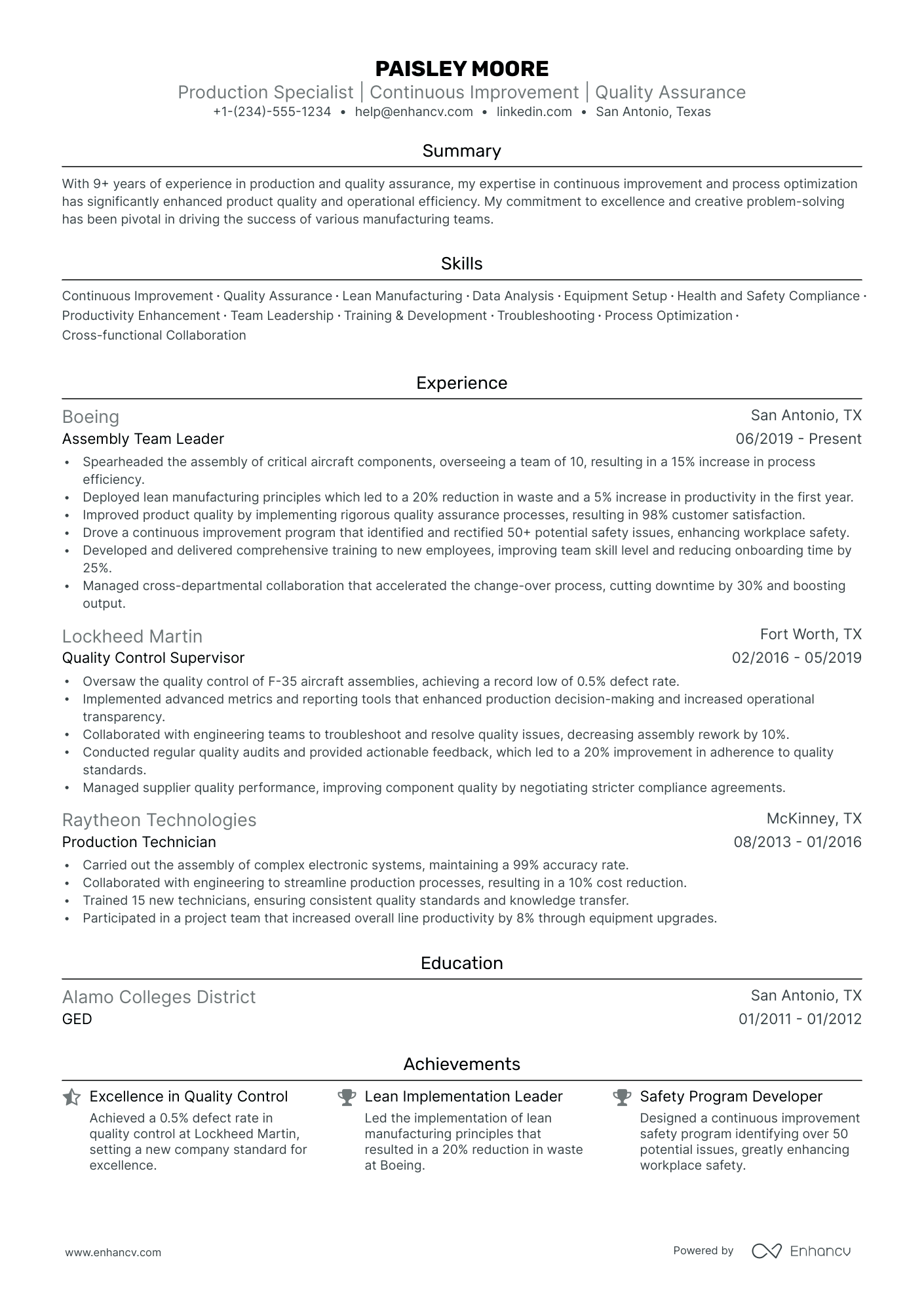 5 Machine Operator Resume Examples & Guide for 2024