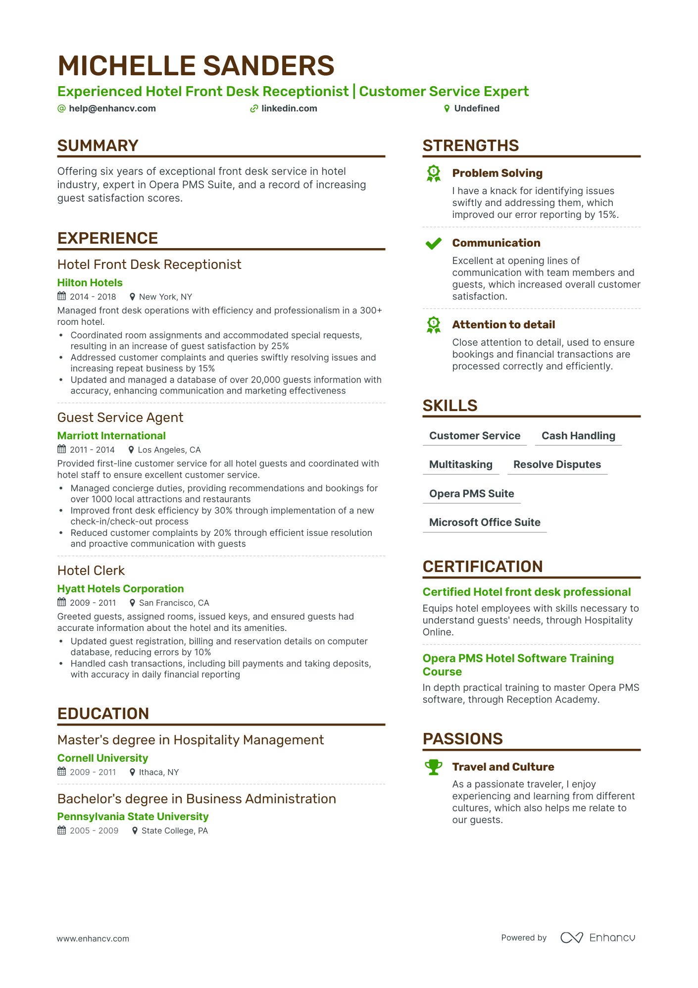 9 Front Desk Receptionist Resume Examples & Guide for 2024