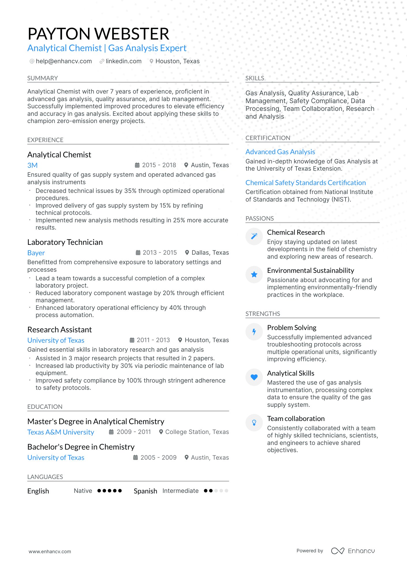 10 Analytical Chemist Resume Examples & Guide for 2026
