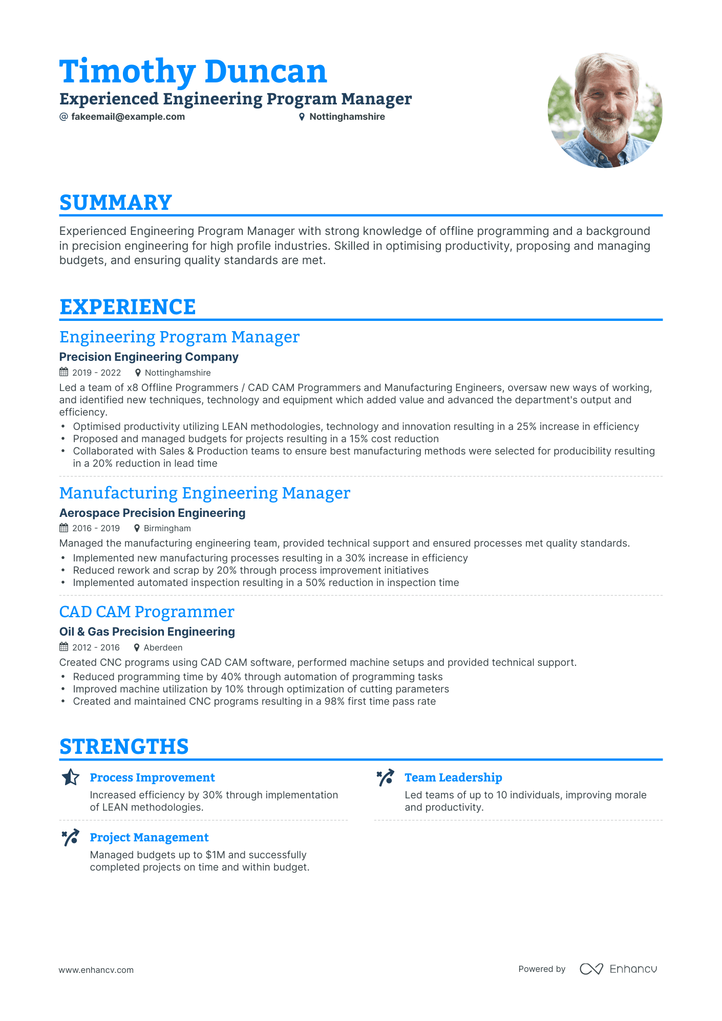 5 Engineering Program Manager Resume Examples & Guide for 2024