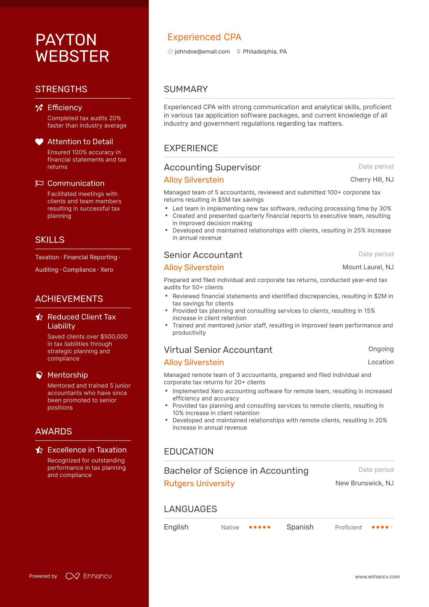 5 CPA Resume Examples & Guide for 2023