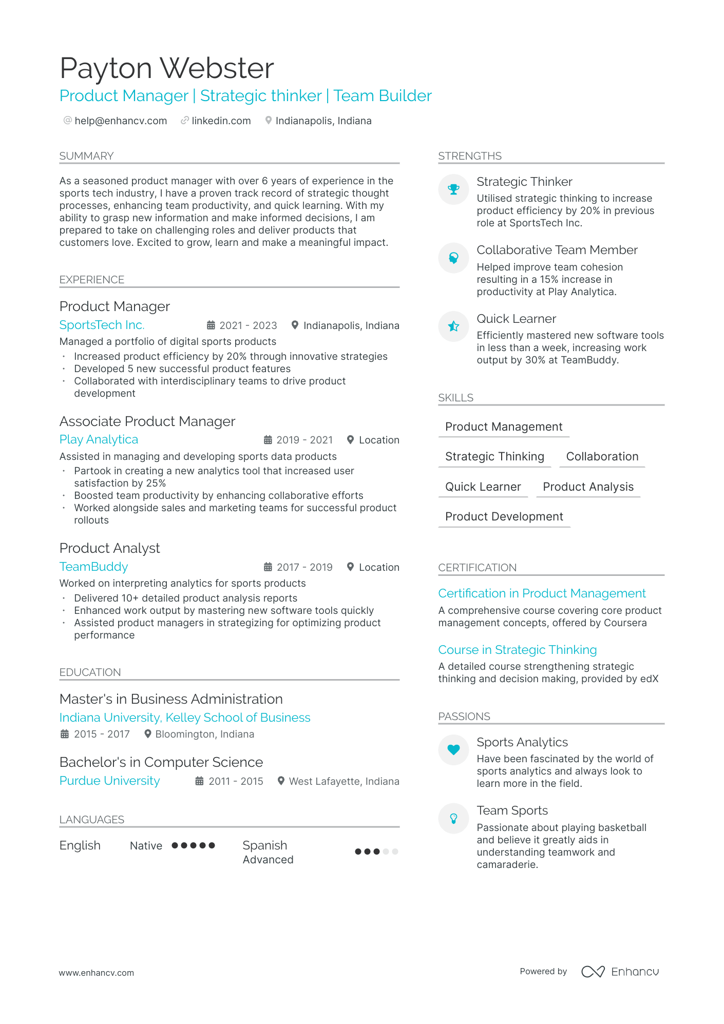 5 Product Manager Intern Resume Examples & Guide for 2024
