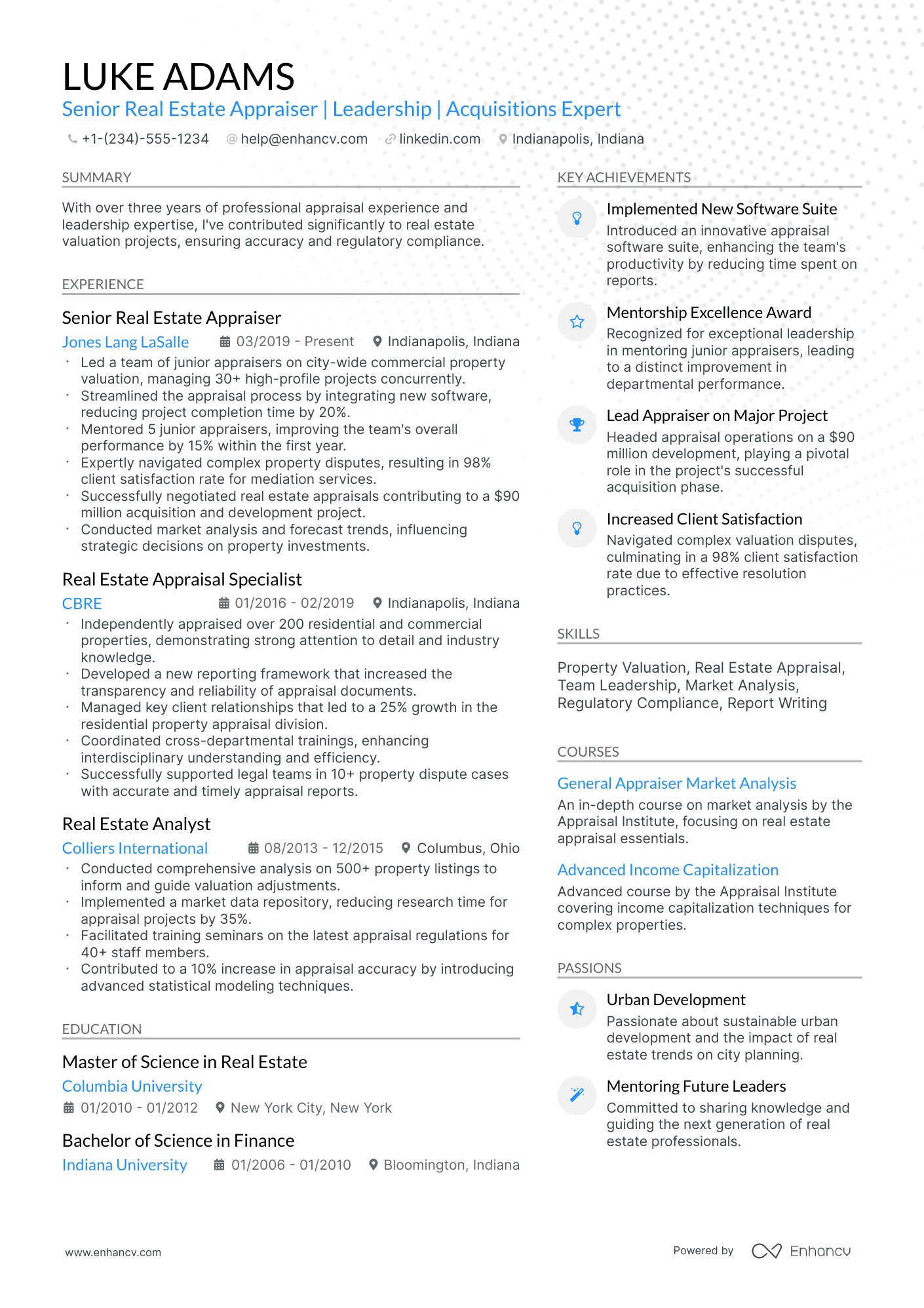 10 Real Estate Appraiser Resume Examples & Guide for 2026