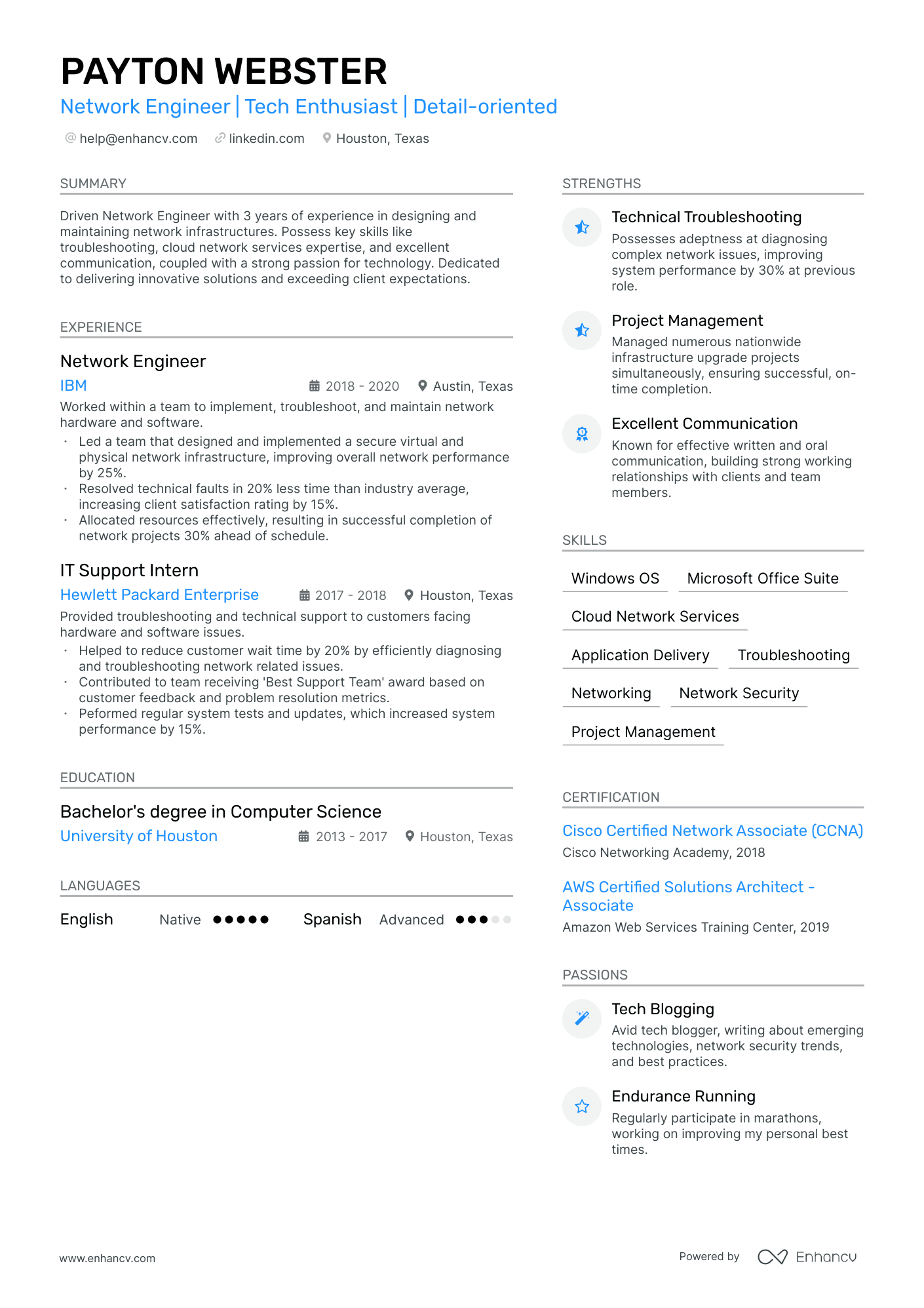 5 Junior Network Engineer Resume Examples & Guide for 2024