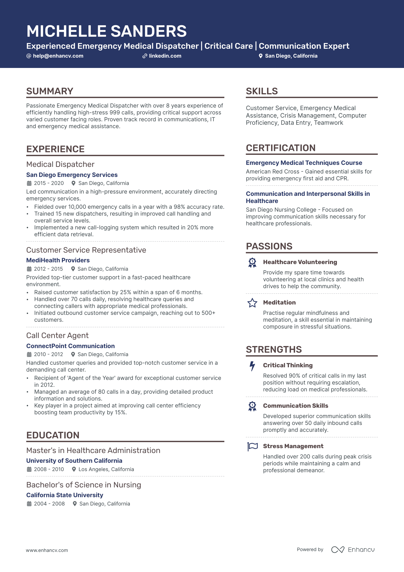10 Emergency Dispatcher Resume Examples & Guide for 2025