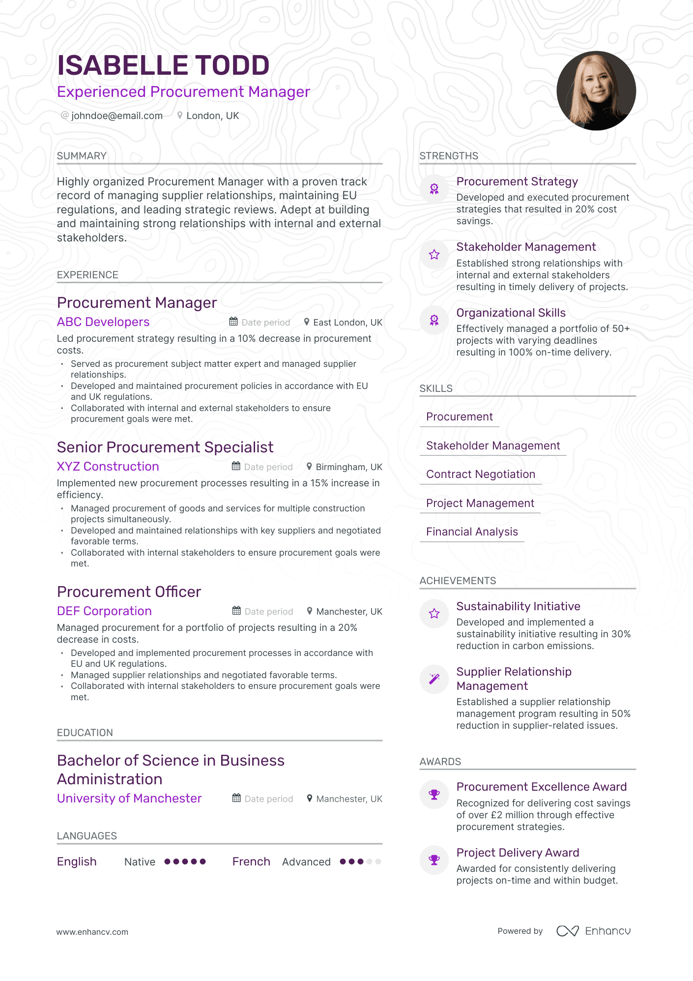 5 Procurement Manager Resume Examples & Guide for 2023