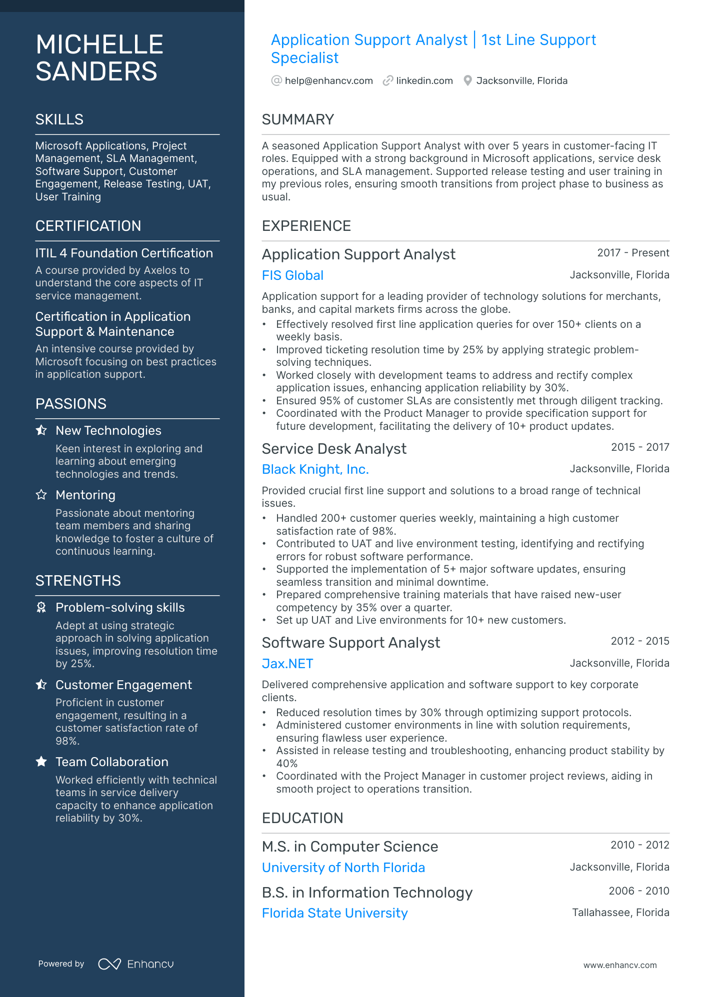 10 Application Support Analyst Resume Examples & Guide for 2025