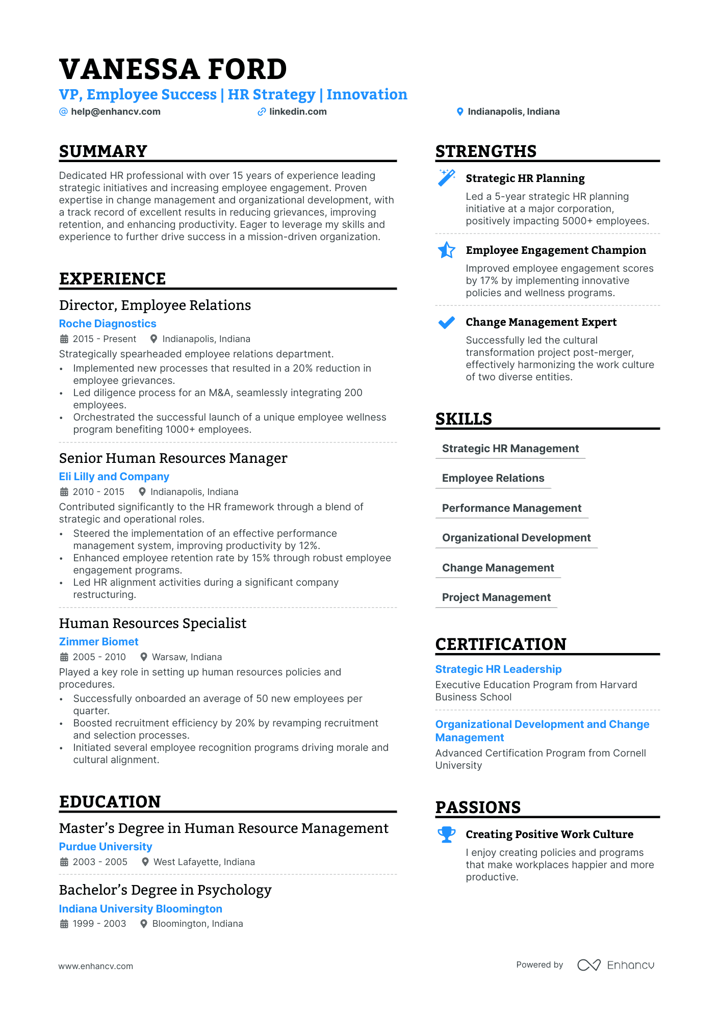 5 VP HR Resume Examples & Guide for 2024