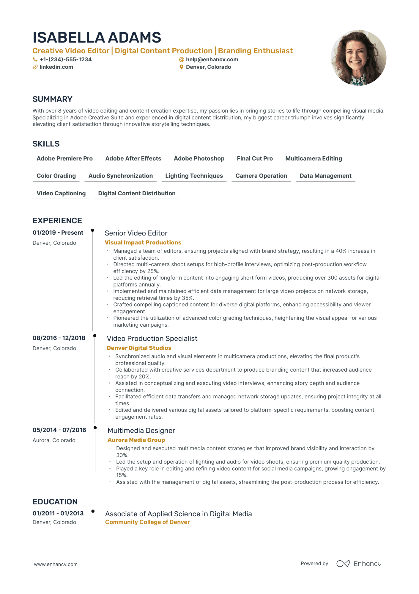 5 Assistant Video Editor Resume Examples & Guide for 2024
