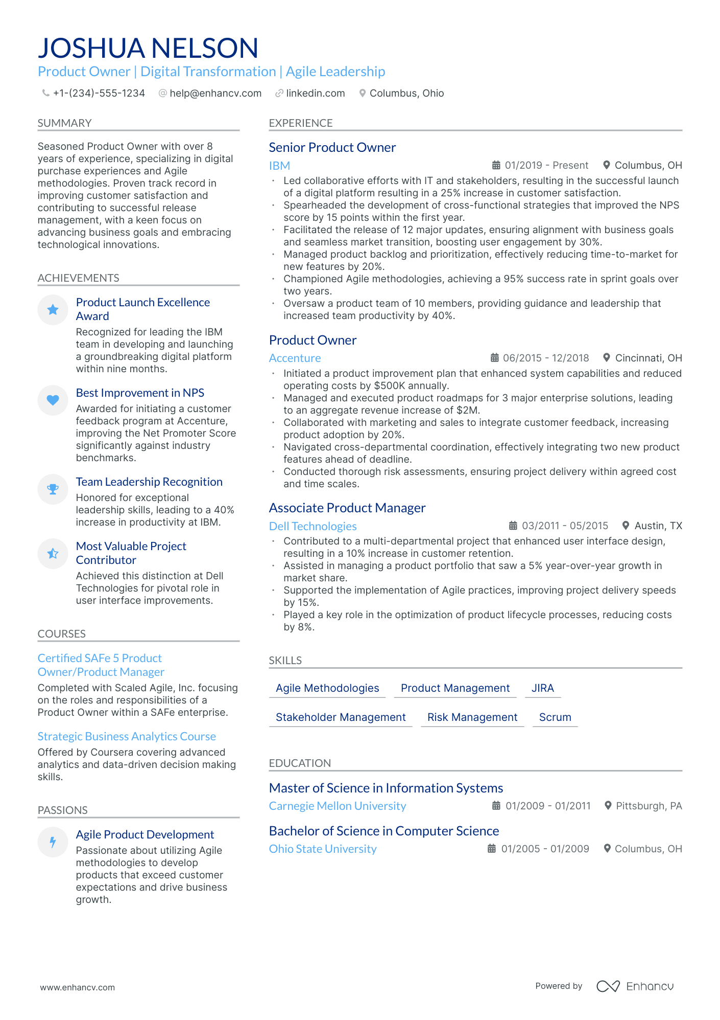 5 Digital Product Manager Resume Examples & Guide for 2024