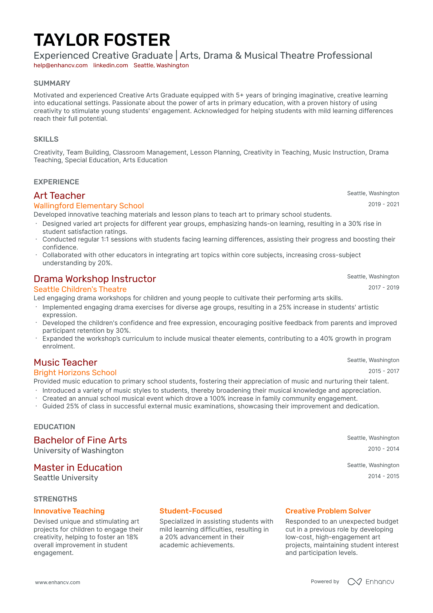 10 Musical Theatre Resume Examples, Templates & Guide for 2026