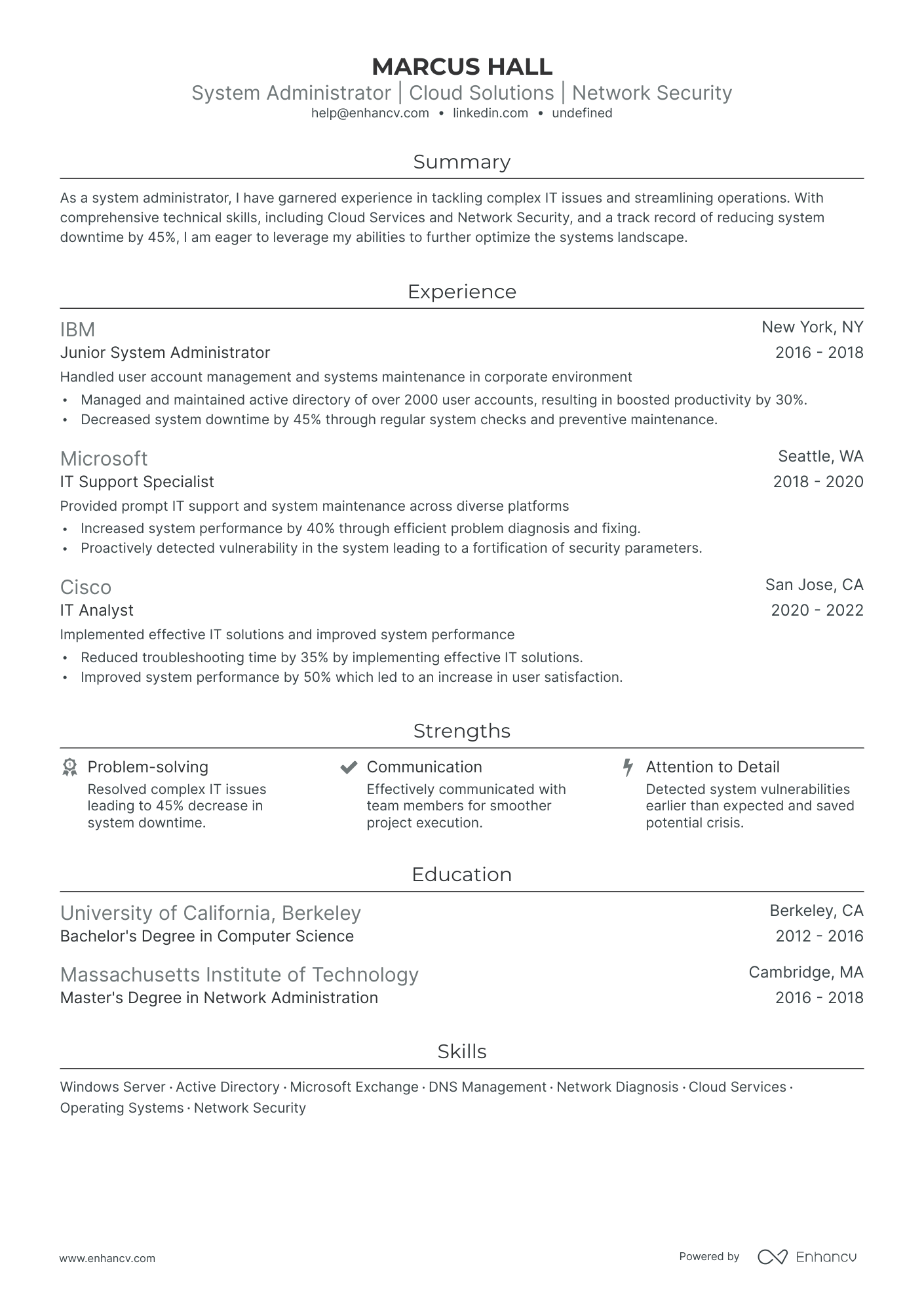 5 Entry Level System Administrator Resume Examples & Guide for 2024