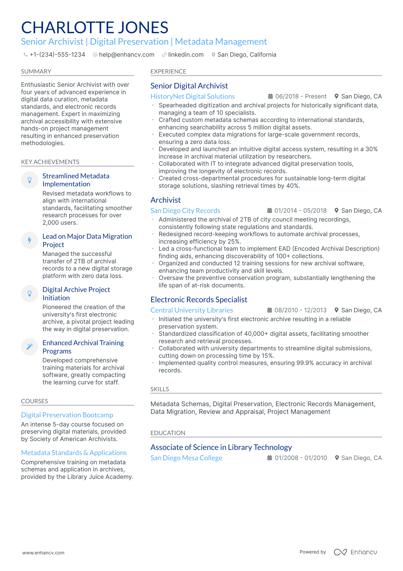 10 Archivist Resume Examples & Guide for 2026