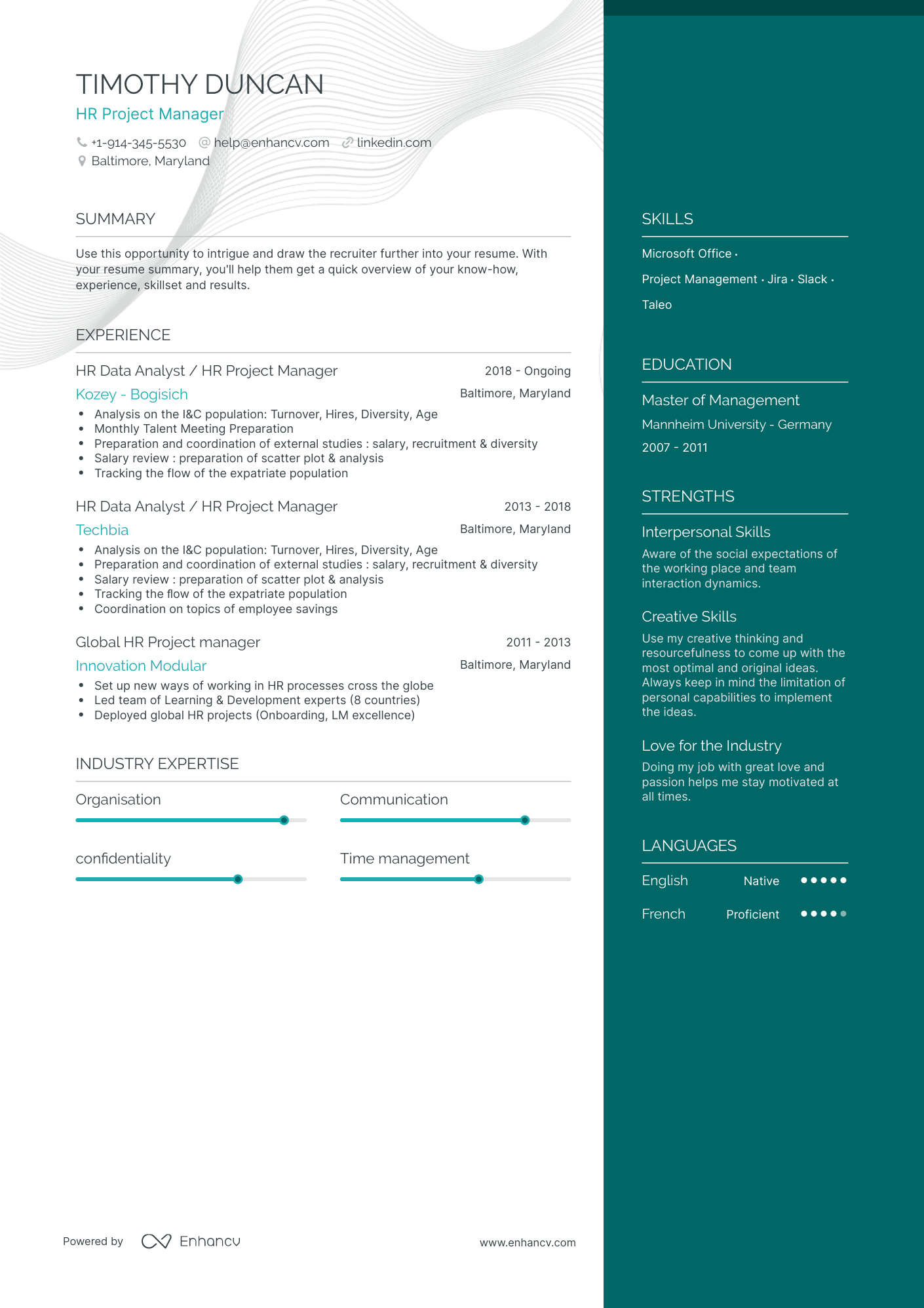 HR Project Manager Resume Examples & Guide for 2023 (Layout, Skills ...