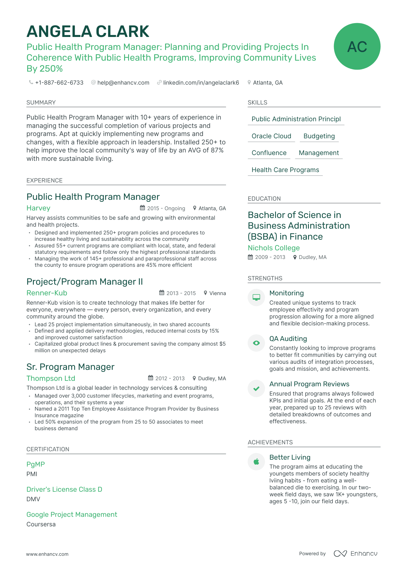 5 Public Health Program Manager Resume Examples & Guide for 2023