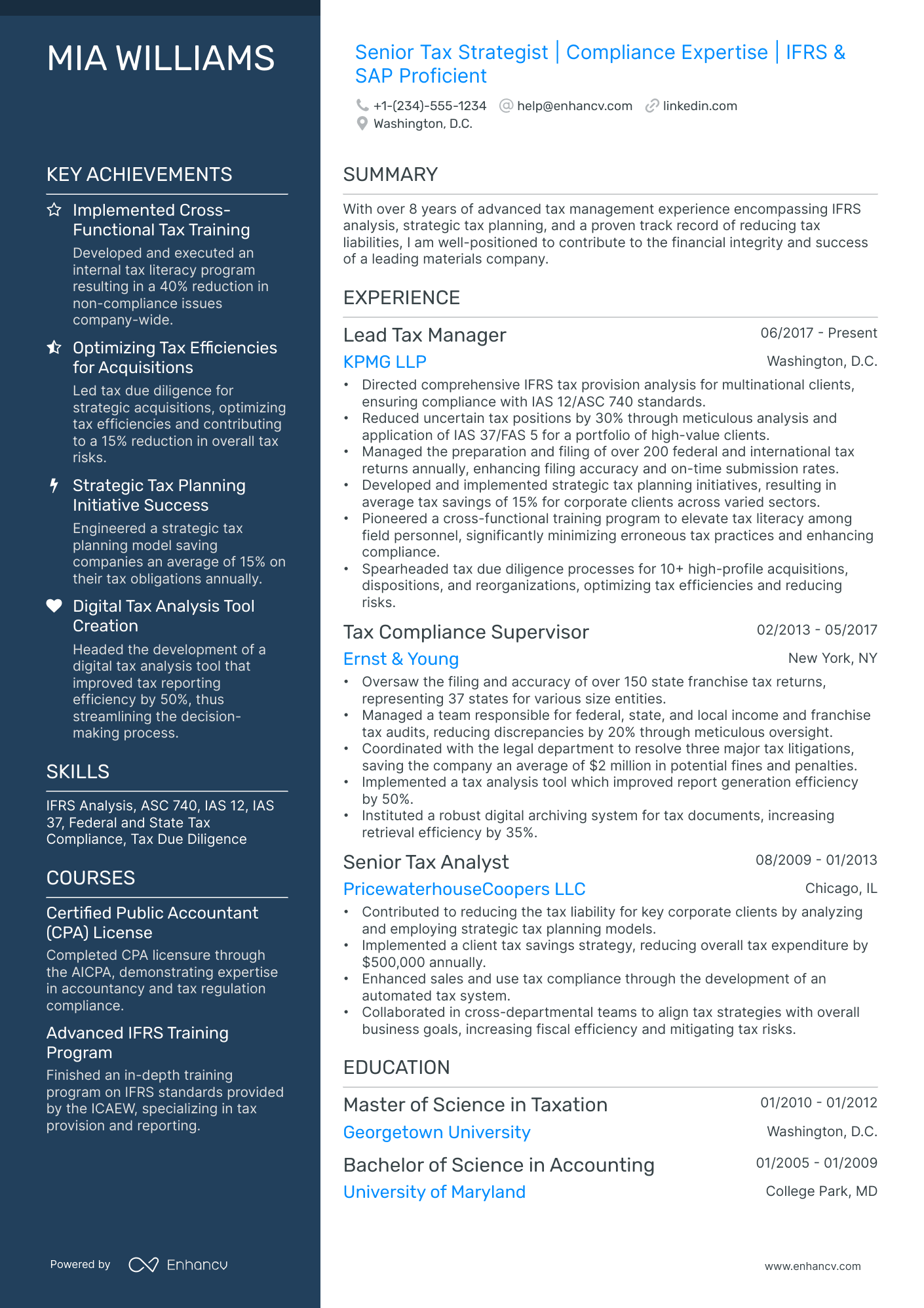 10 Tax Director Resume Examples & Guide for 2025