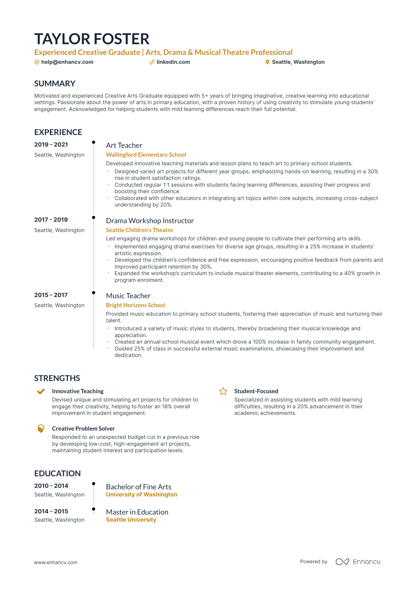 5 Musical Theatre Resume Examples & Guide for 2024