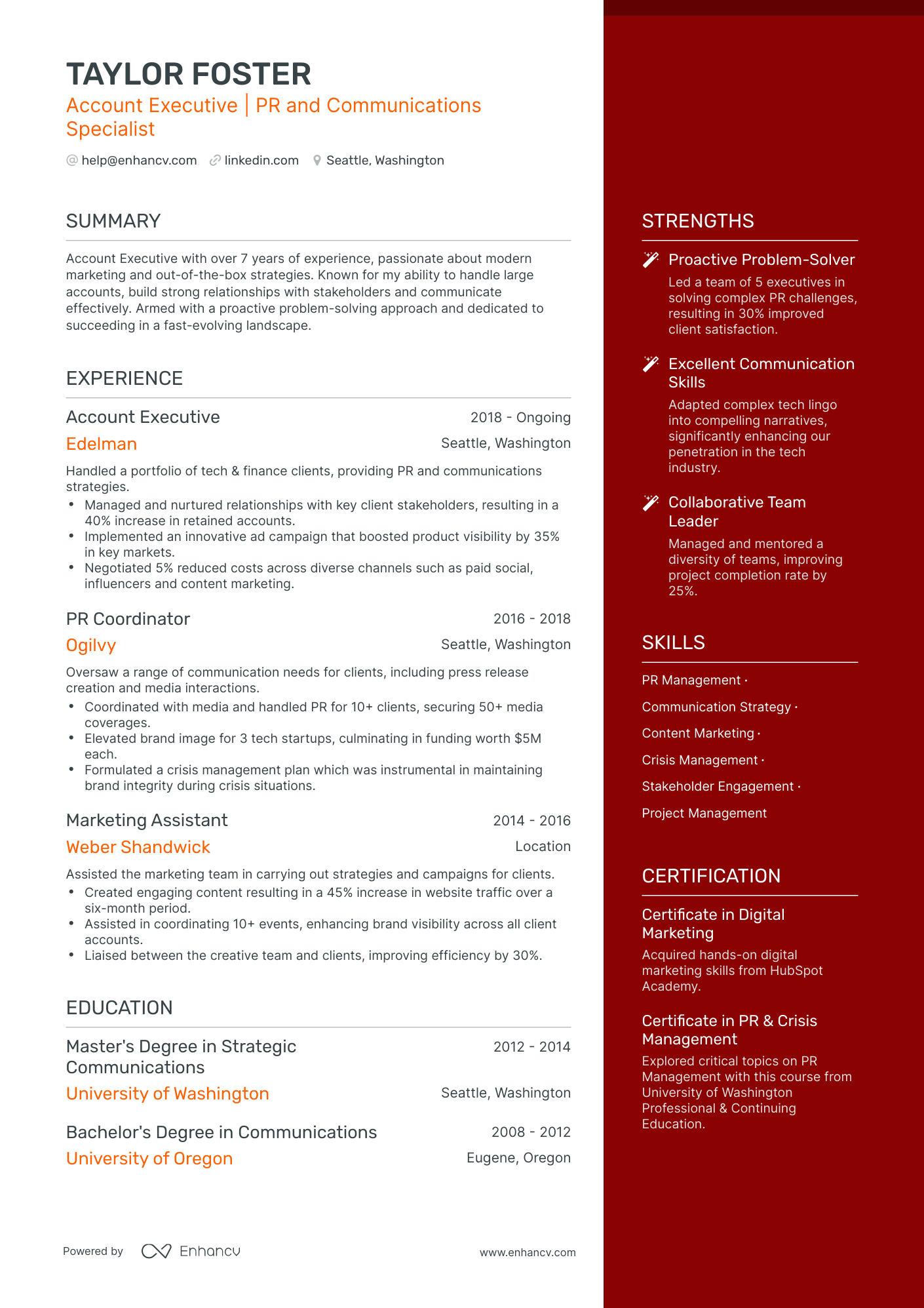 5 Senior Account Executive Resume Examples & Guide for 2024
