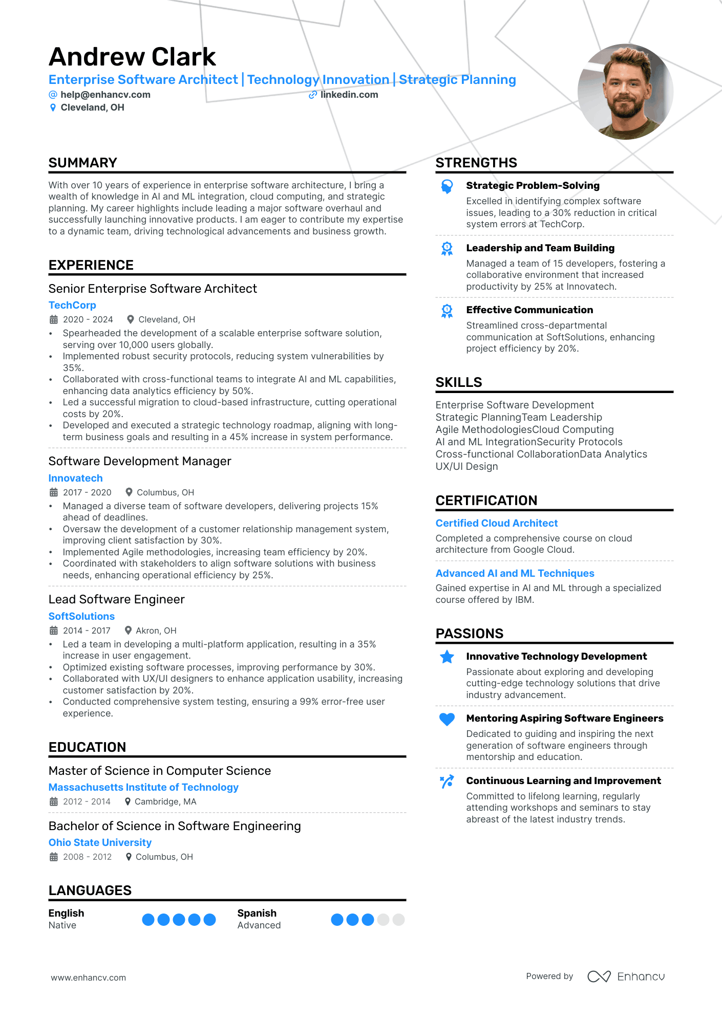 3 Enterprise Architect Resume Examples & Guide for 2024