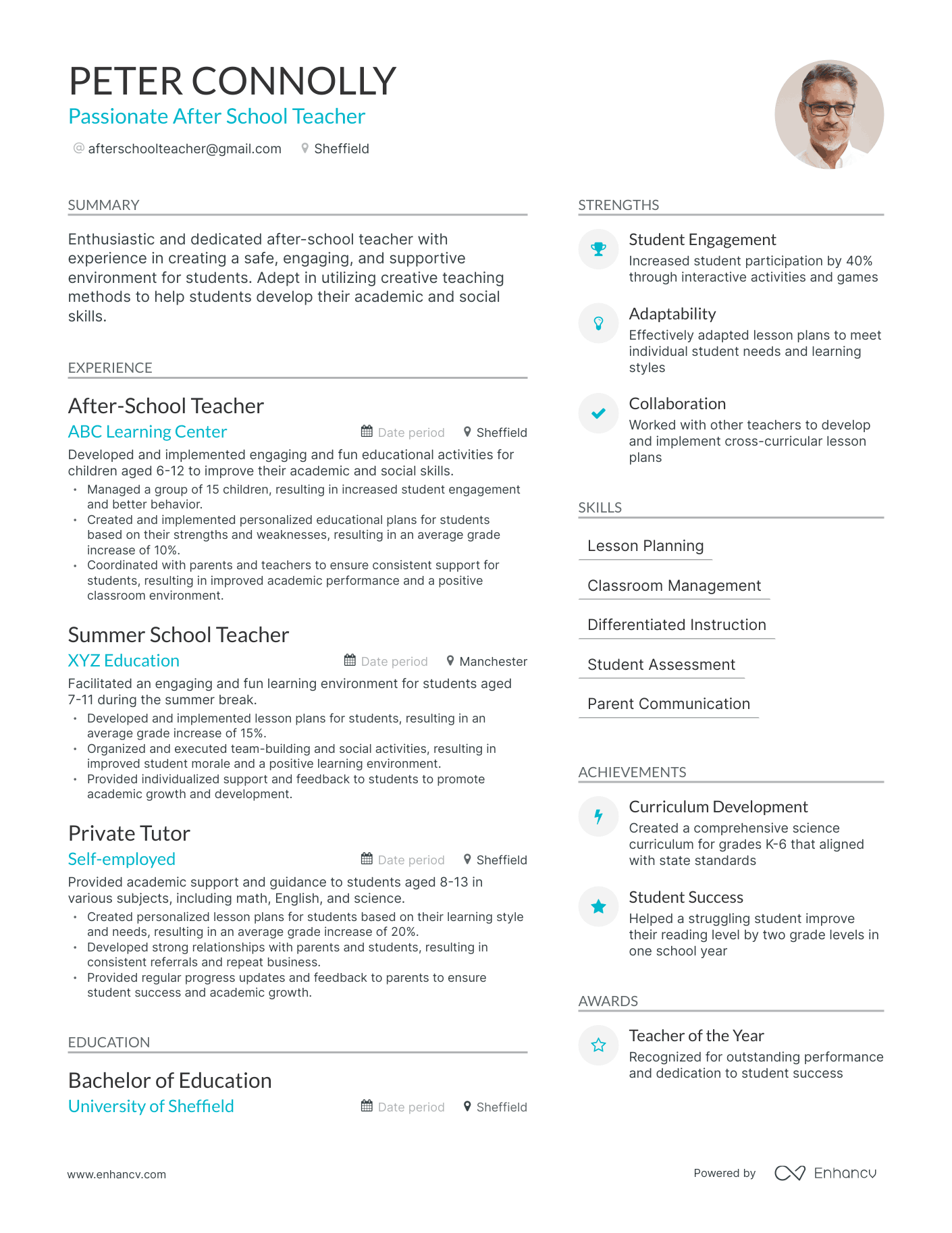 3 After School Teacher Resume Examples & Guide for 2023