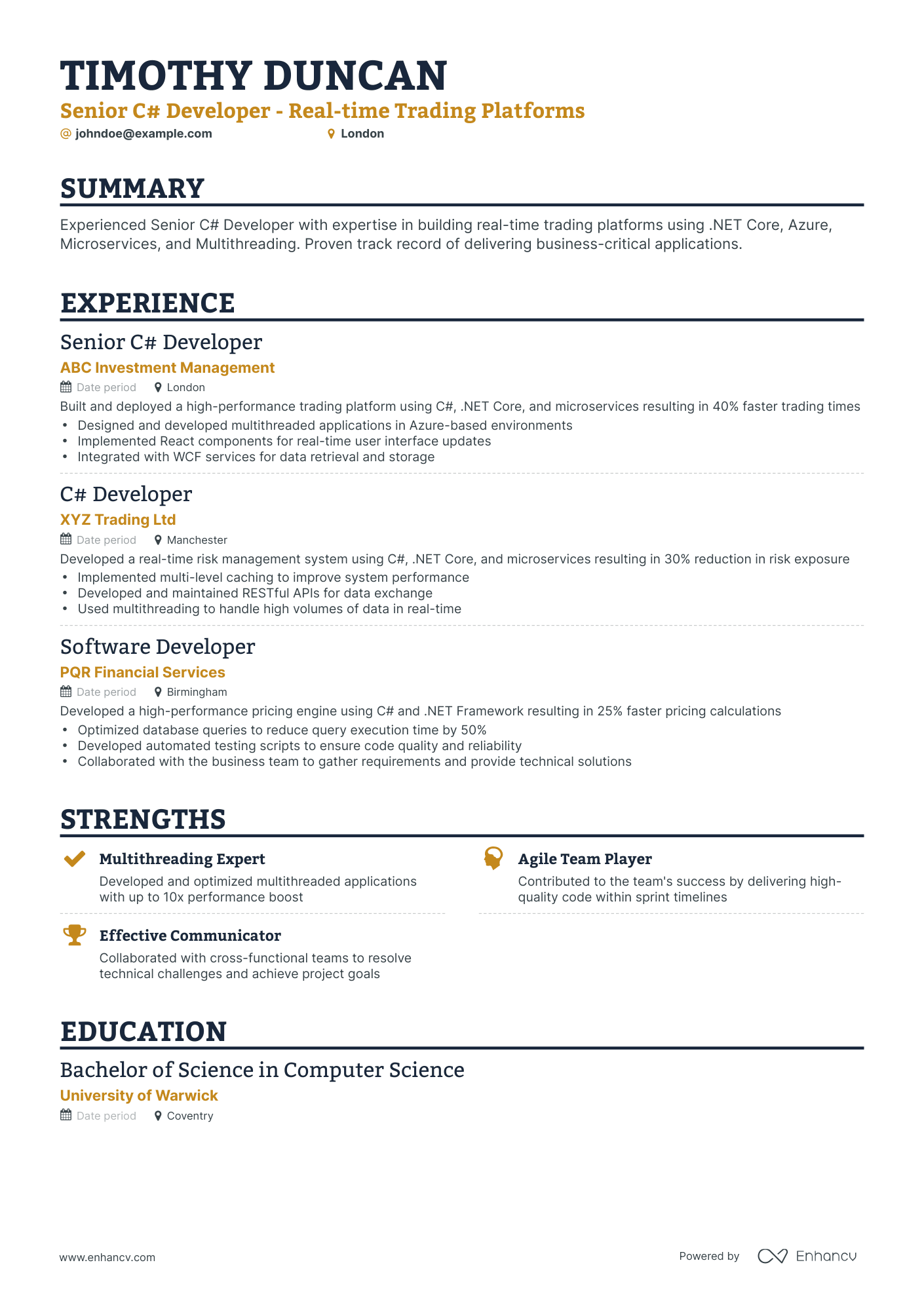 5 C Developer Resume Examples & Guide for 2024
