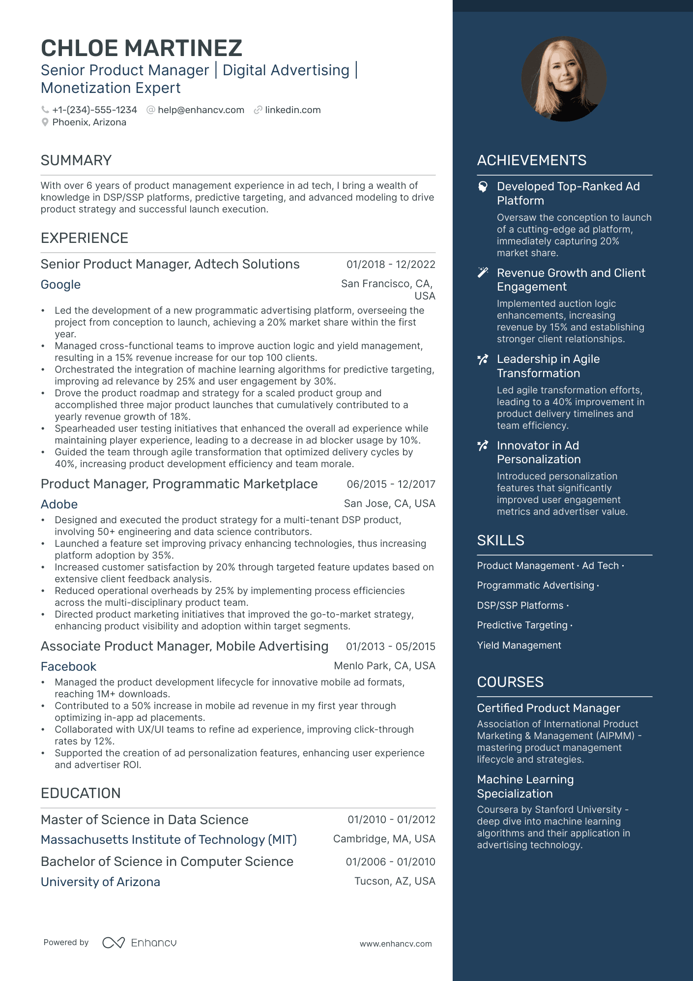 5 Principal Product Manager Resume Examples & Guide for 2024