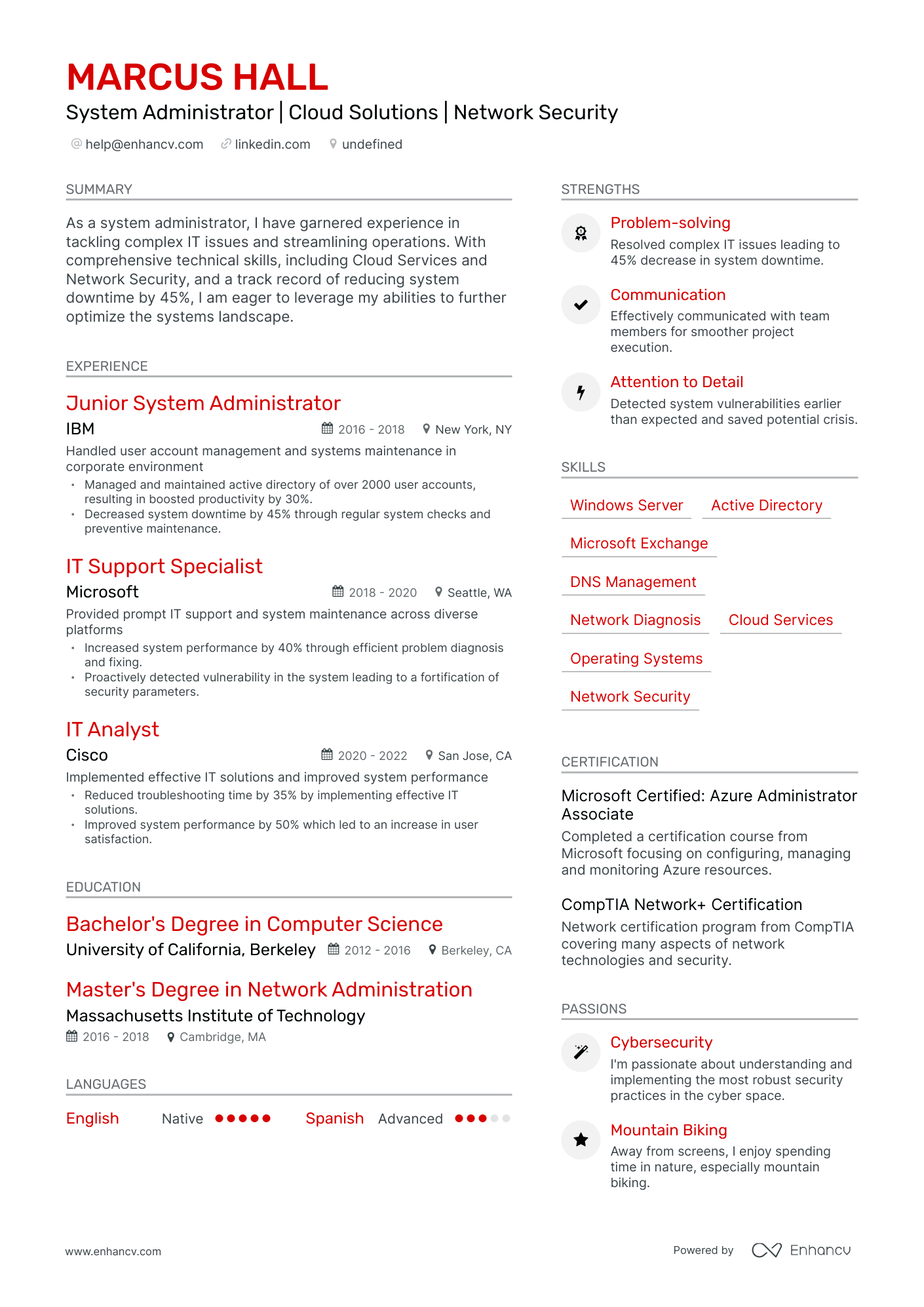 5 Entry Level System Administrator Resume Examples & Guide for 2024